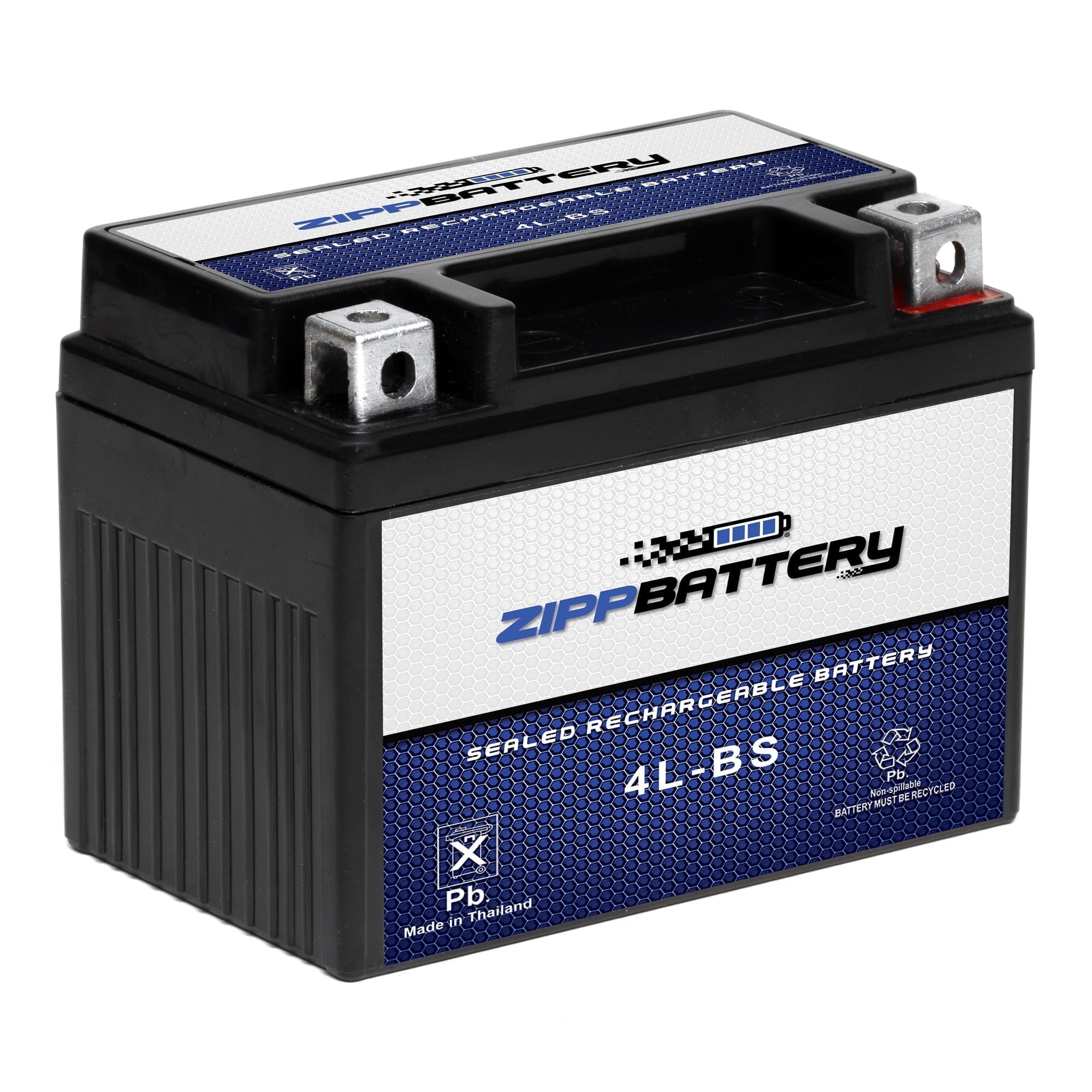 Zipp Battery YTX4L-BS (4L-BS 12 Volt,3 Ah, 50 CCA) Sealed AGM Atv ...