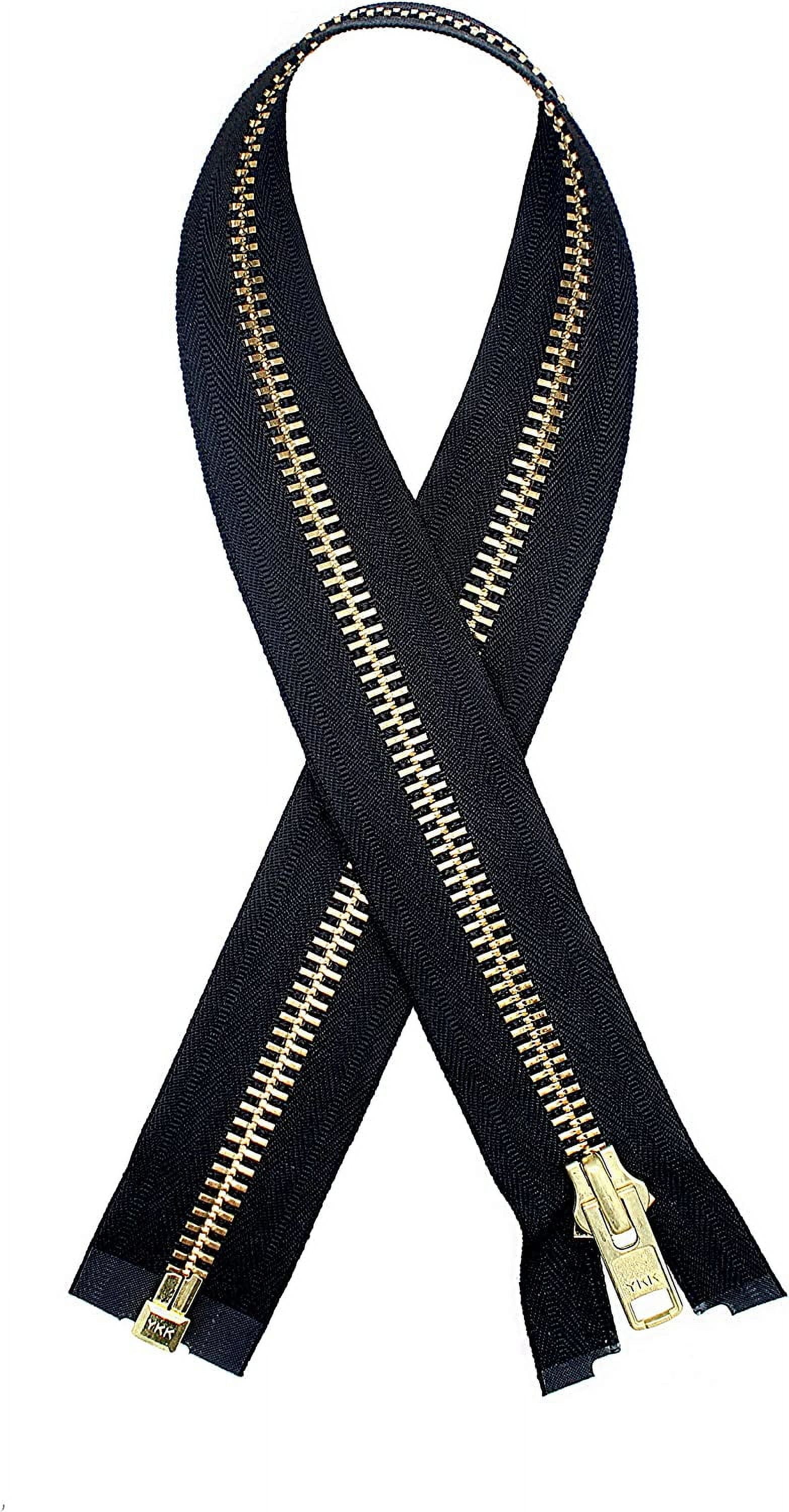 Zipper #10 Extra Heavy Duty Brass Separating ~ Black (1 Zipper/Pack ...