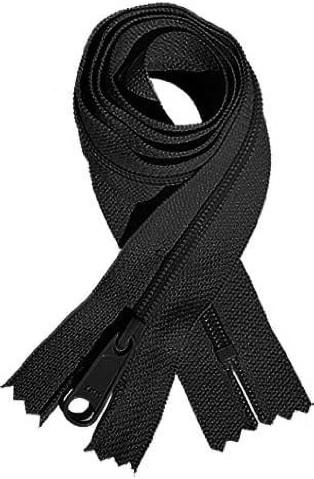 Zipper 16” with Extra-long Pull Slider ~ Closed Bottom ~ Black (6 ...