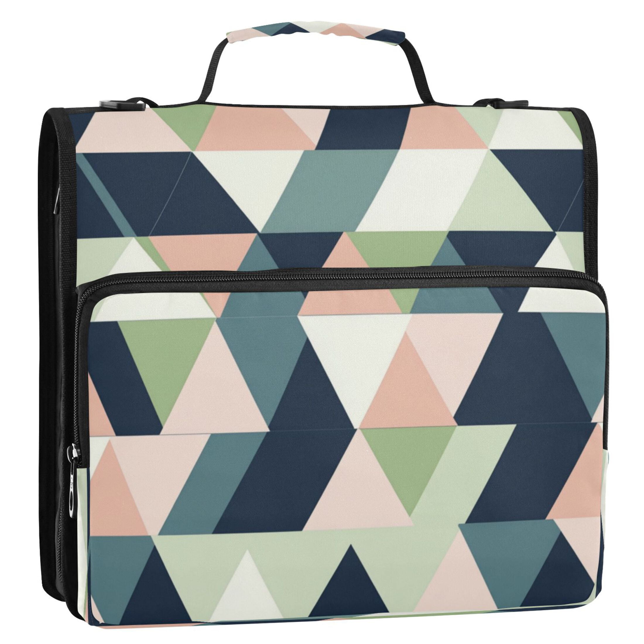 Zipper Binder 3 Rings Stationery Office Files Daily Organizer File Folder Storage Bag Colorful ...