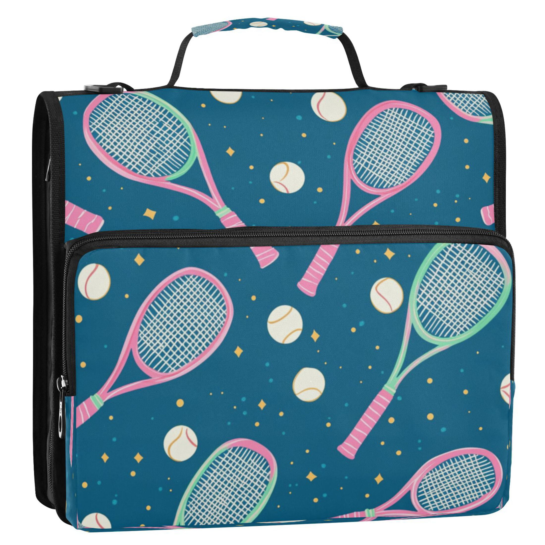 Zipper Binder 3 Rings Stationery Office Files Daily Organizer File Folder Storage Bag Tennis ...