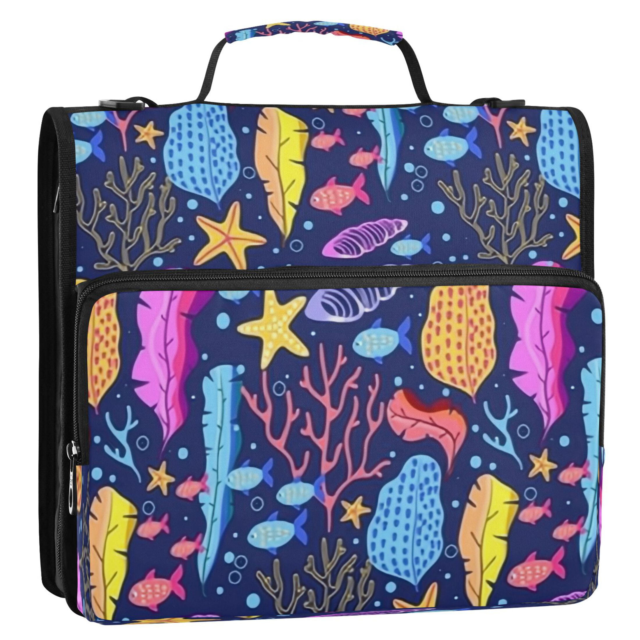 Zipper Binder 3 Rings Stationery Office Files Daily Organizer File Folder Storage Bag Underwater ...