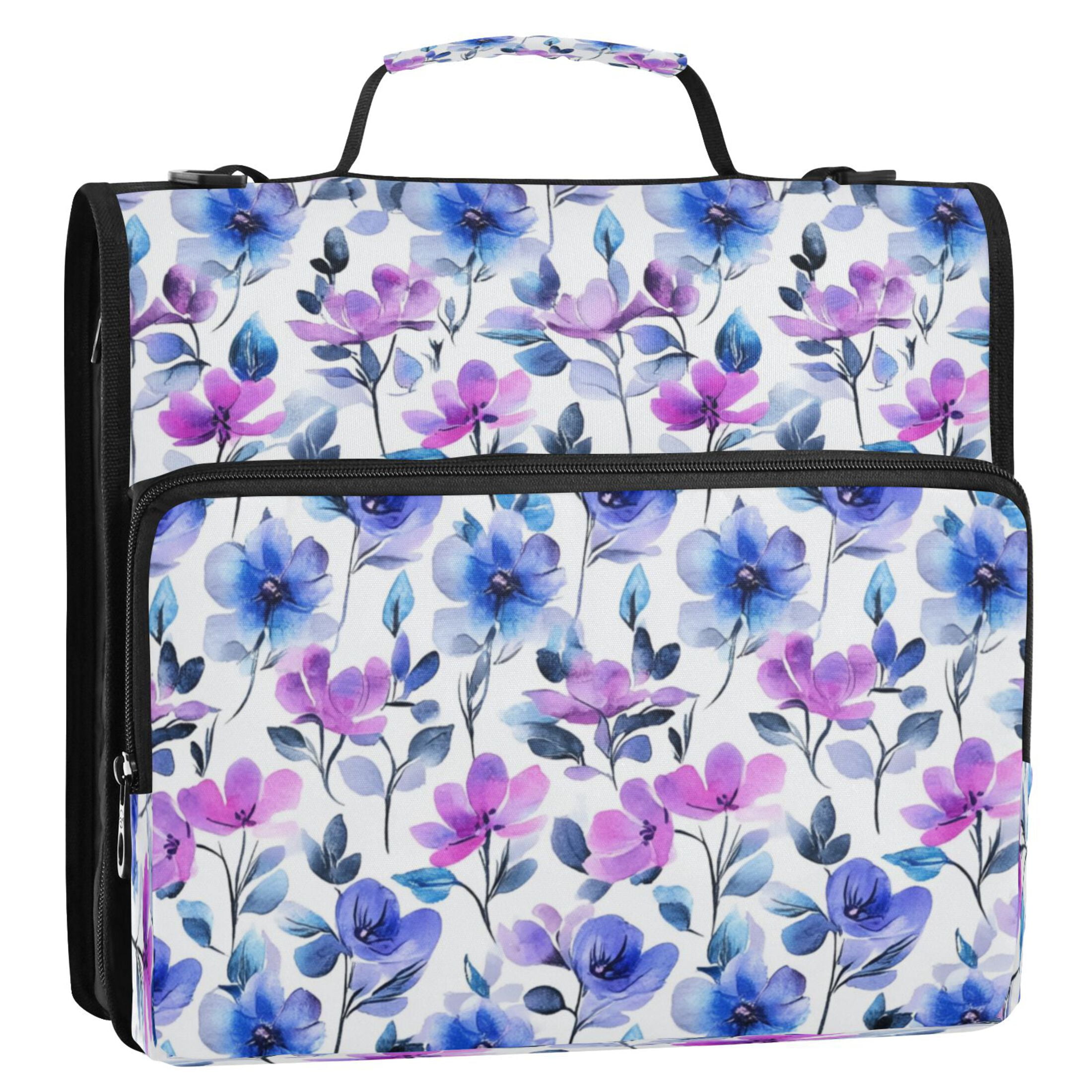 Zipper Binder 3 Rings Stationery Office Files Daily Organizer File Folder Storage Bag White ...