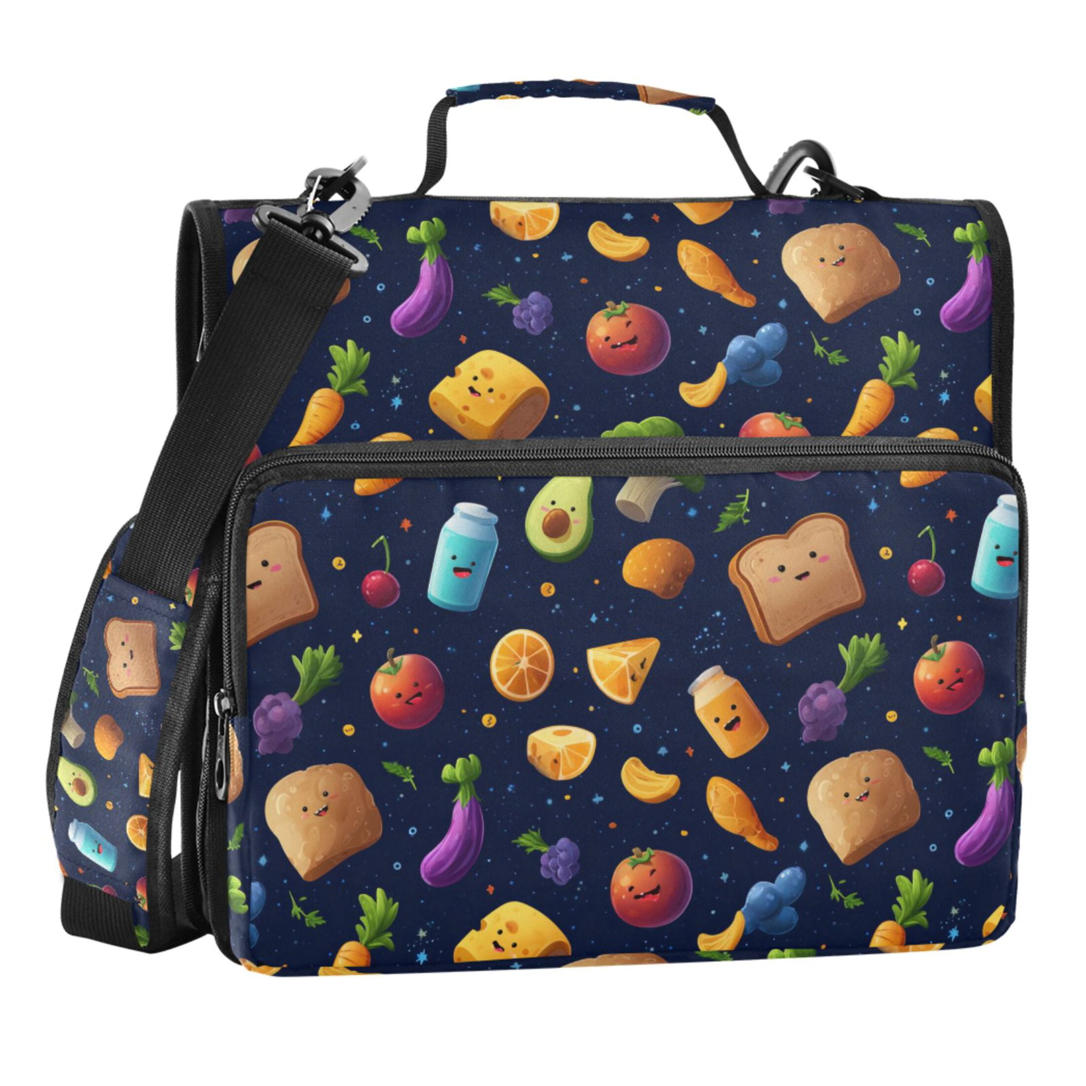 Zipper Binder A Variety Of Foods 1.5 Inch Binder Folder Bag with ...