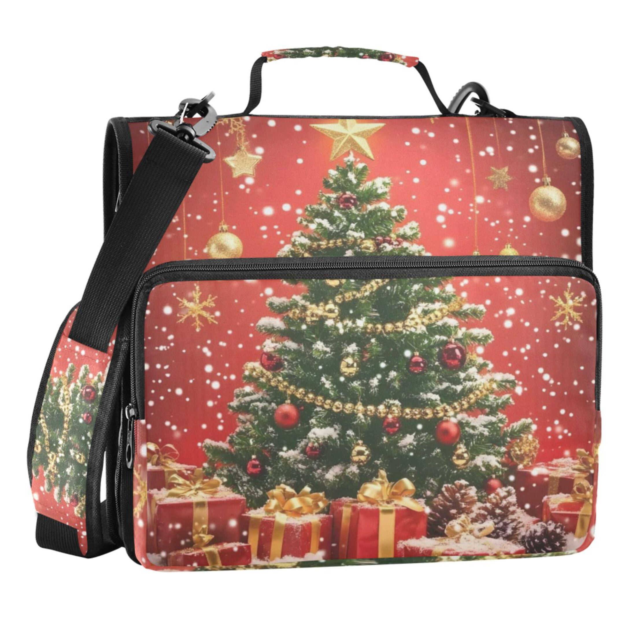 Zipper Binder Christmas Tree Gift Box 1.5 Inch Binder Folder Bag with ...