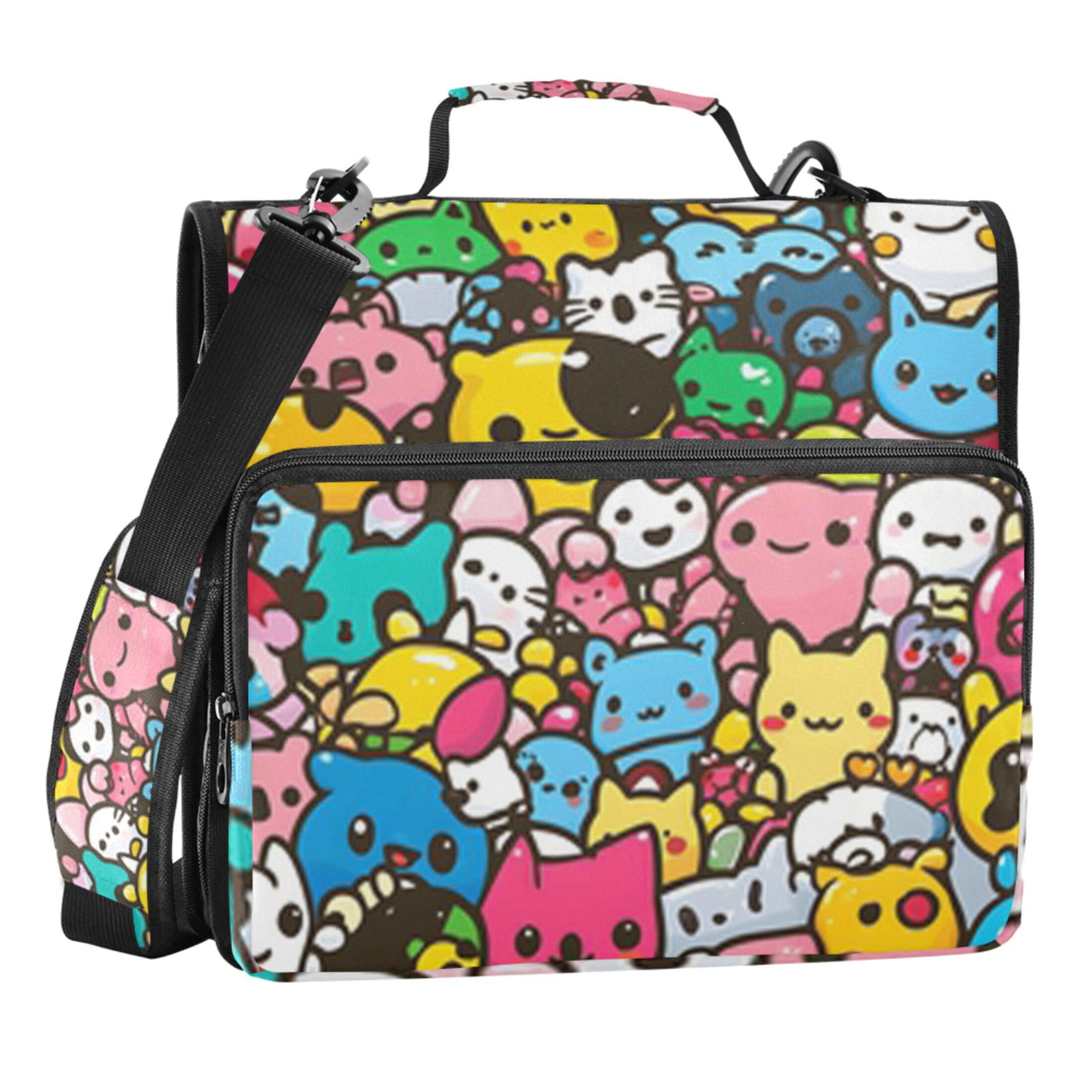 Zipper Binder Cute Cartoon Characters 1.5 Inch Binder Folder Bag with ...