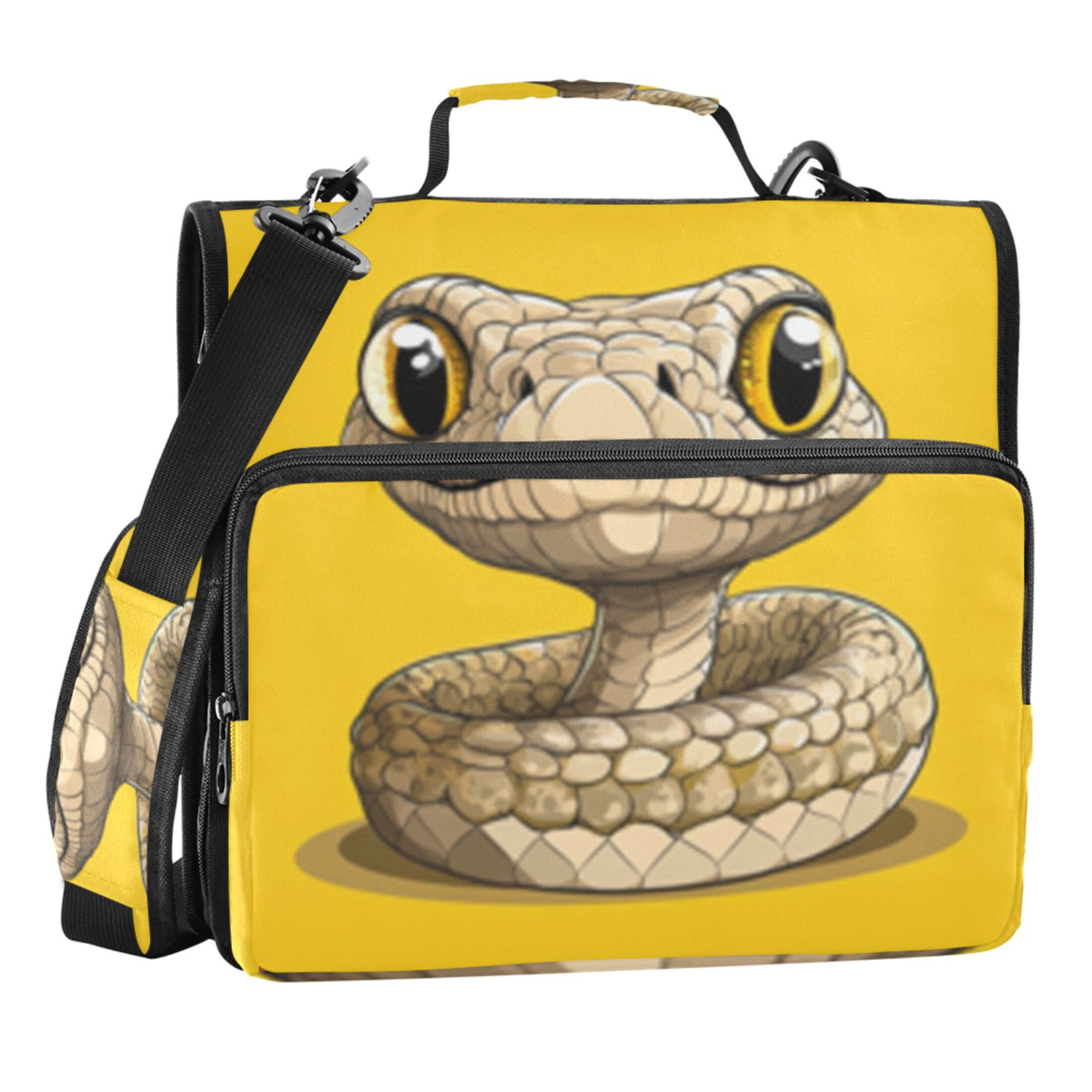 Zipper Binder Cute Cartoon Snake Big Head 1.5 Inch Binder Folder Bag ...