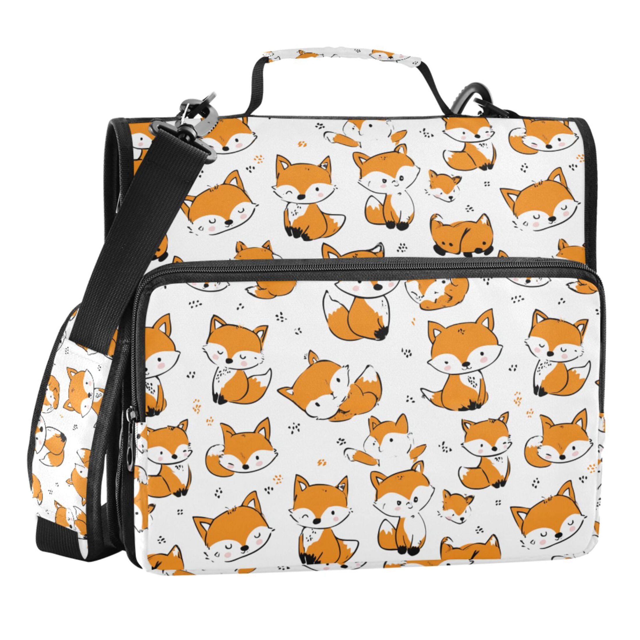 Zipper Binder Cute and Well Behaved Fox 1.5 Inch Binder Folder Bag with ...