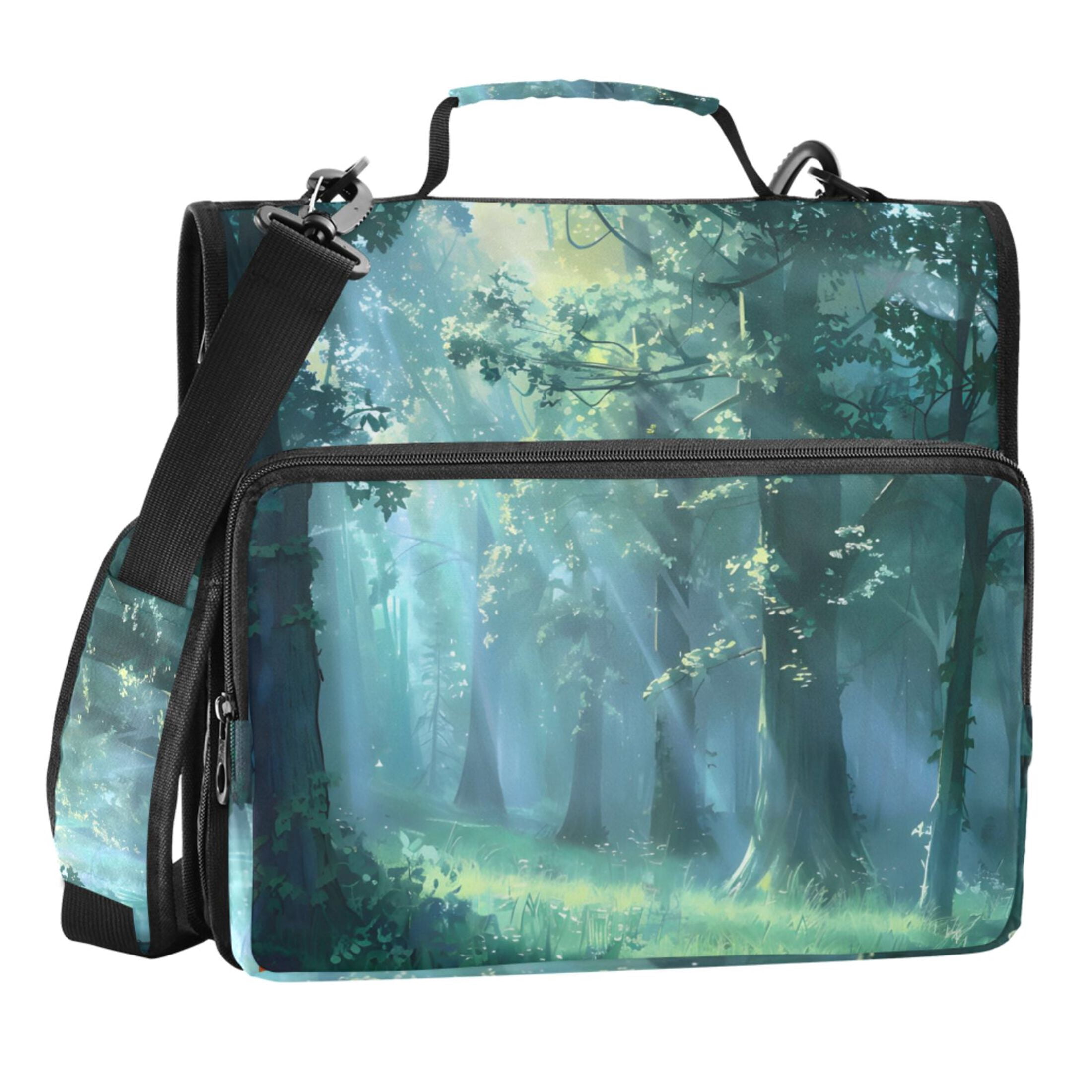 Zipper Binder Deep Forest 1.5 Inch Binder Folder Bag with Shoulder ...