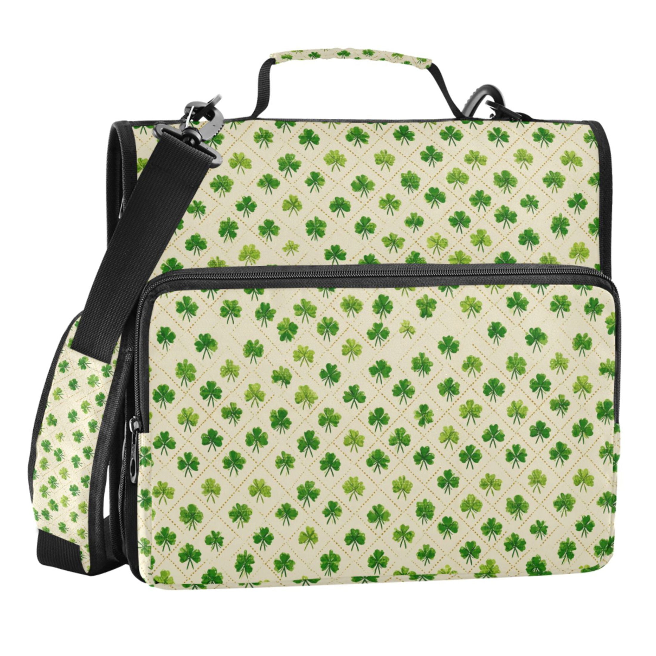 Zipper Binder Diamond-shaaped Four-leaf Clover 1.5 Inch Binder Folder ...