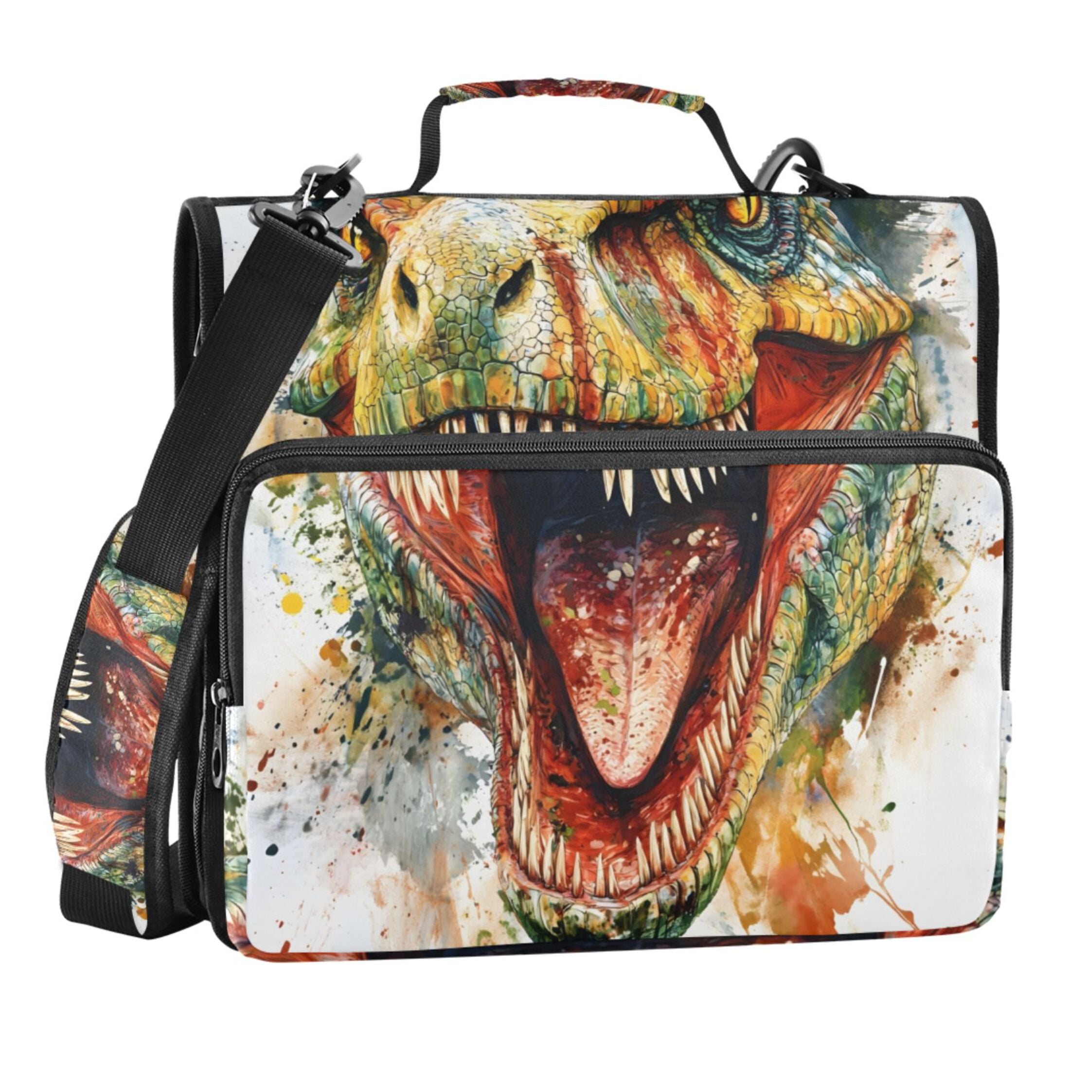 Zipper Binder Fierce Dinosaur Head 1.5 Inch Binder Folder Bag with ...