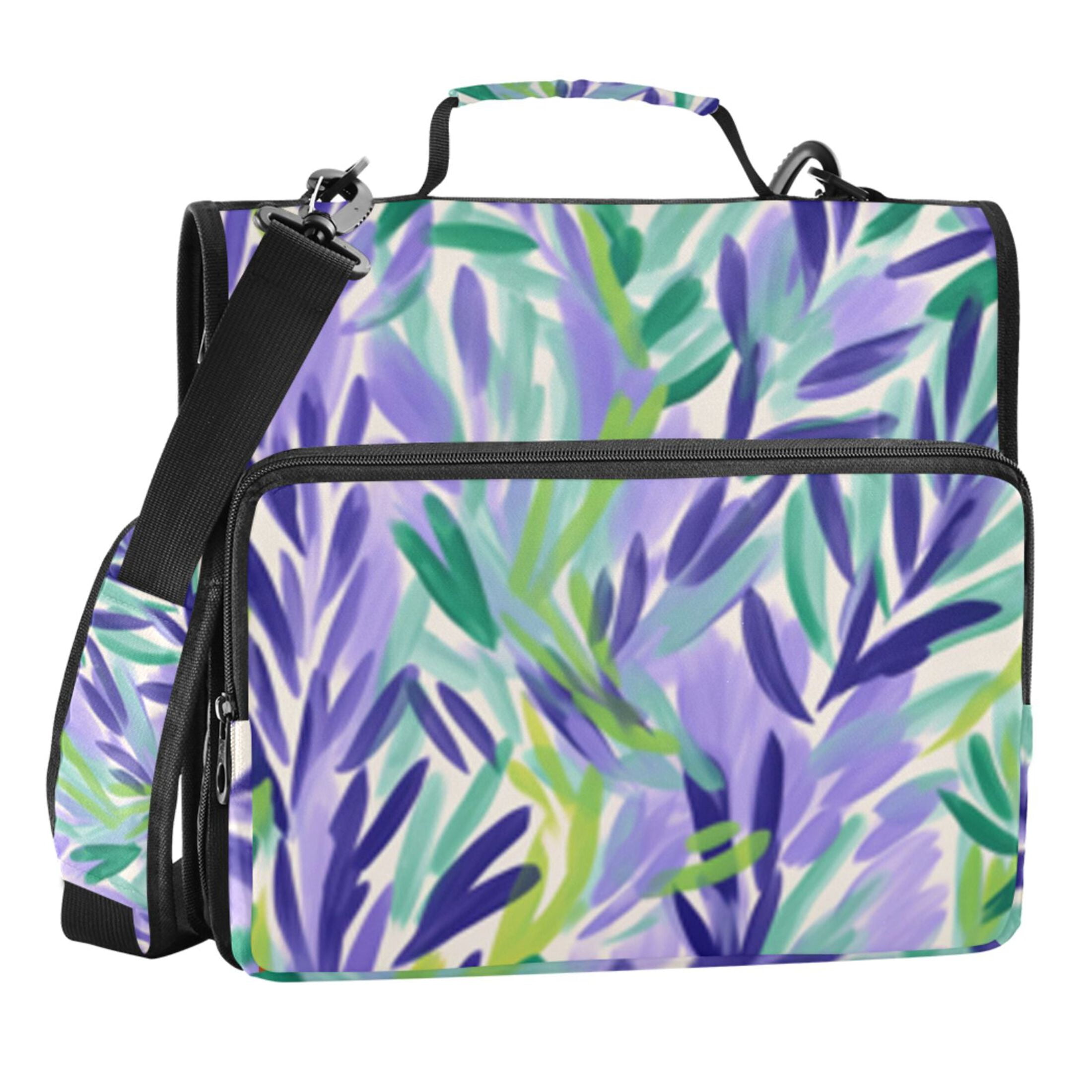 Zipper Binder Lavender in Oil Painting Style 1.5 Inch Binder Folder Bag ...