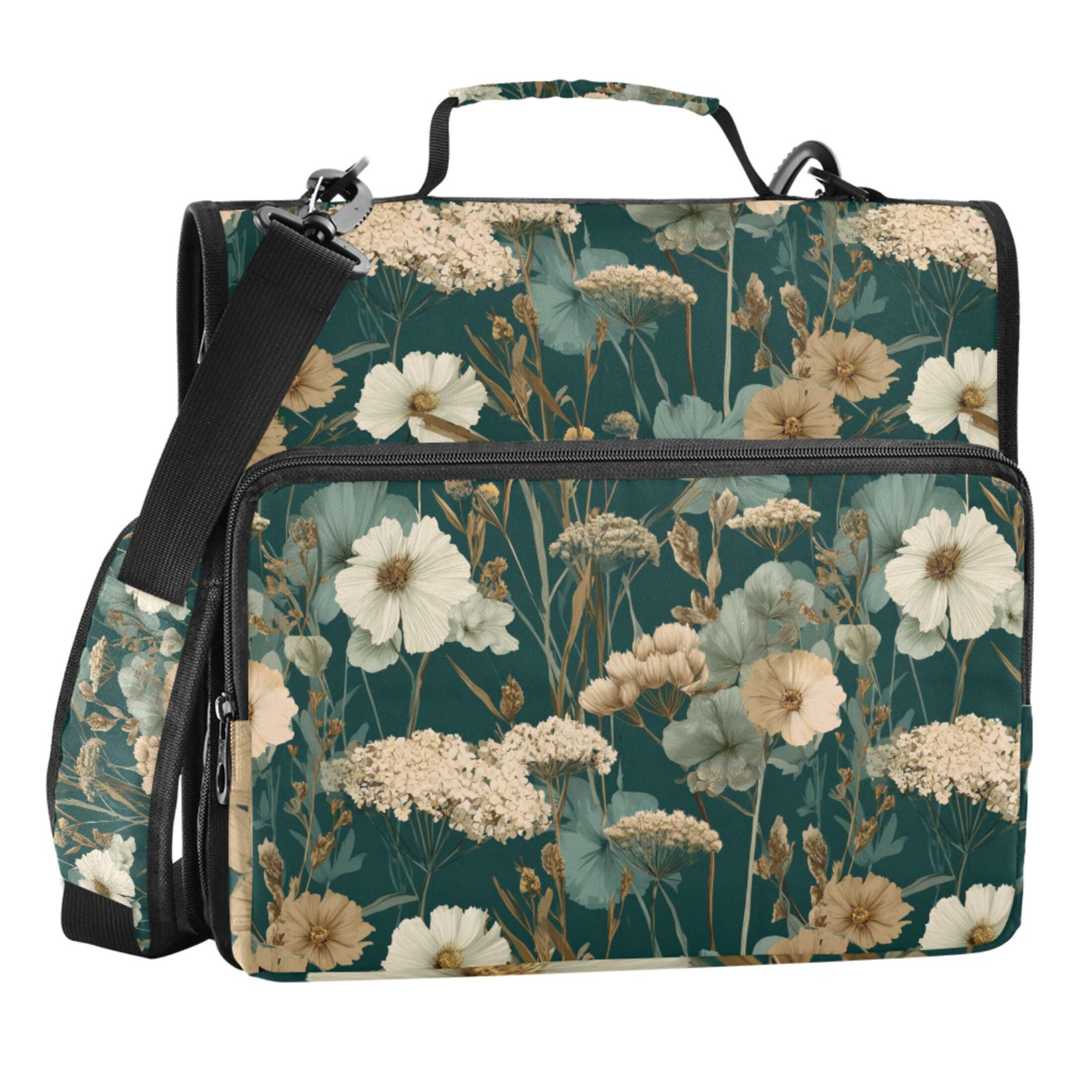 Zipper Binder Natural Scenery and Wildflowers 1.5 Inch Binder Folder ...