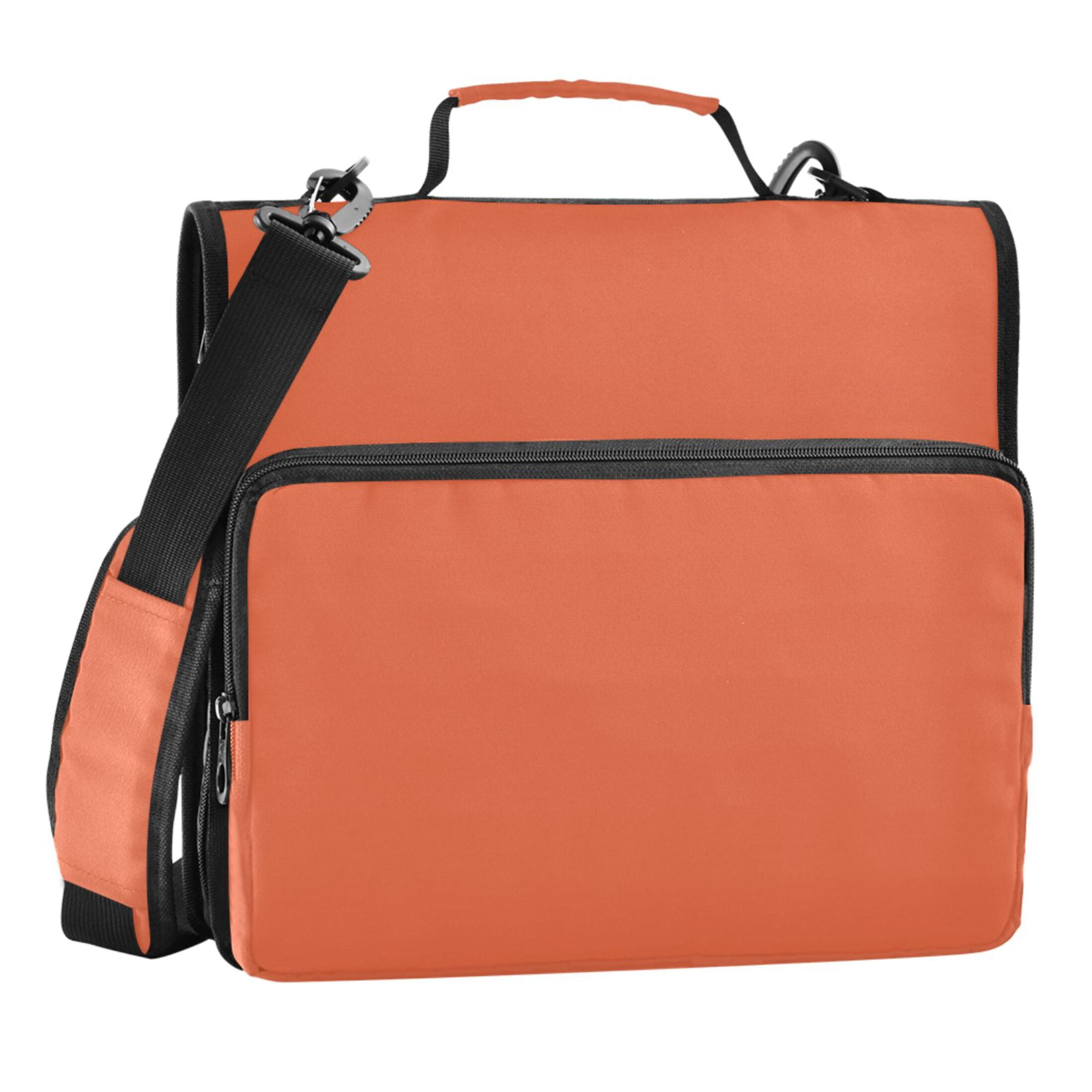 Zipper Binder Orange 1.5 Inch Binder Folder Bag with Shoulder Strap and ...