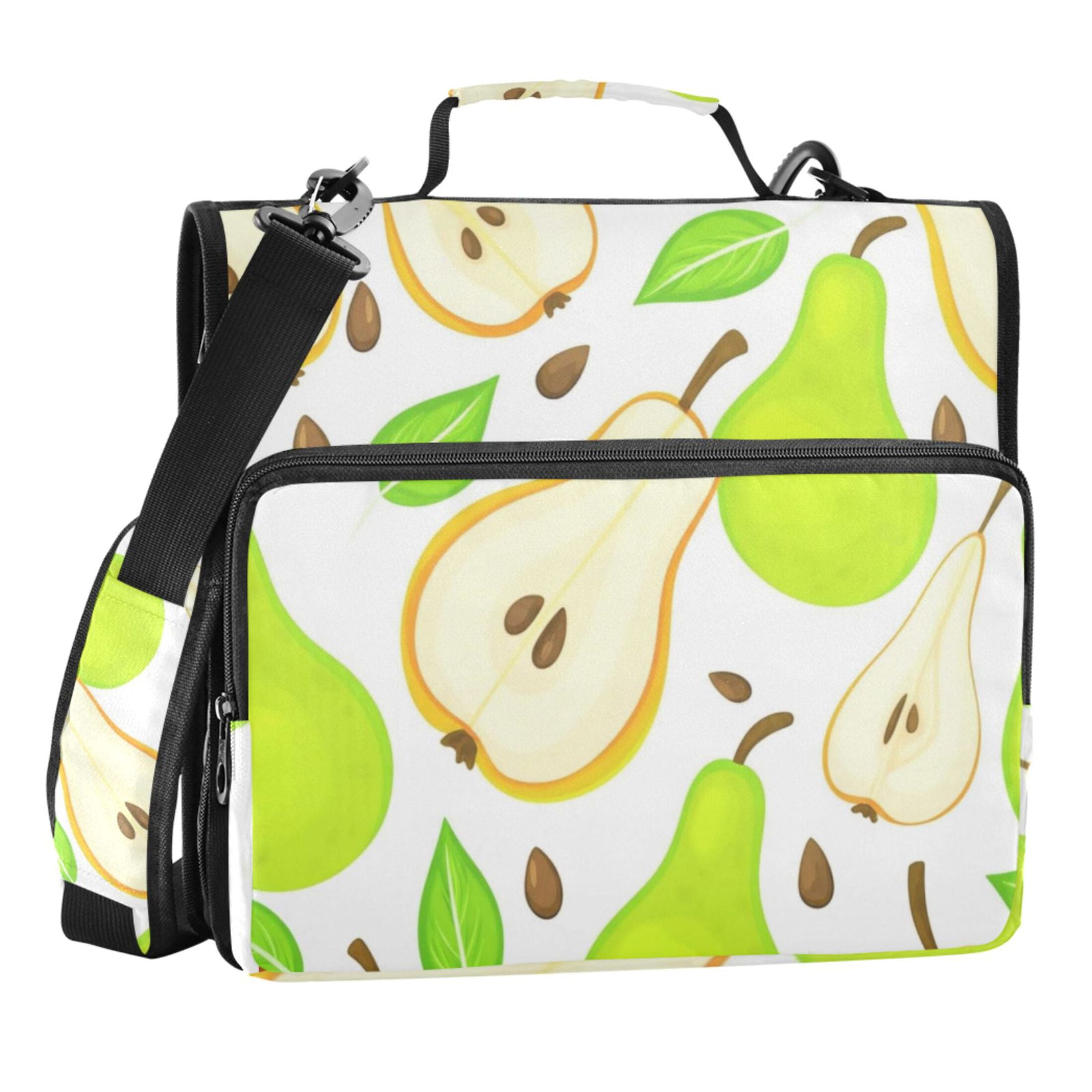 Zipper Binder Pear 1.5 Inch Binder Folder Bag with Shoulder Strap and ...