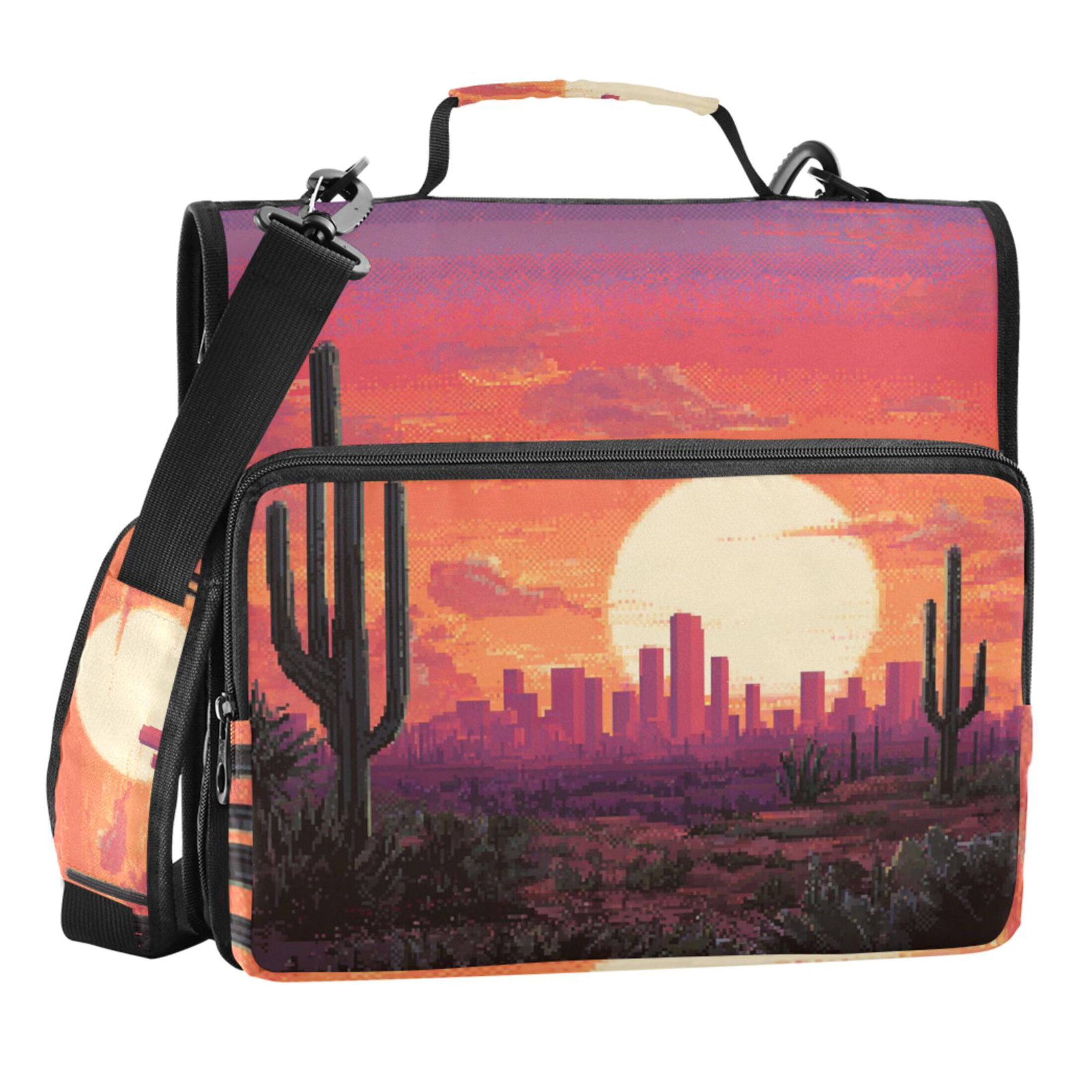Zipper Binder Skyline in Arizona Desert 1.5 Inch Binder Folder Bag with ...