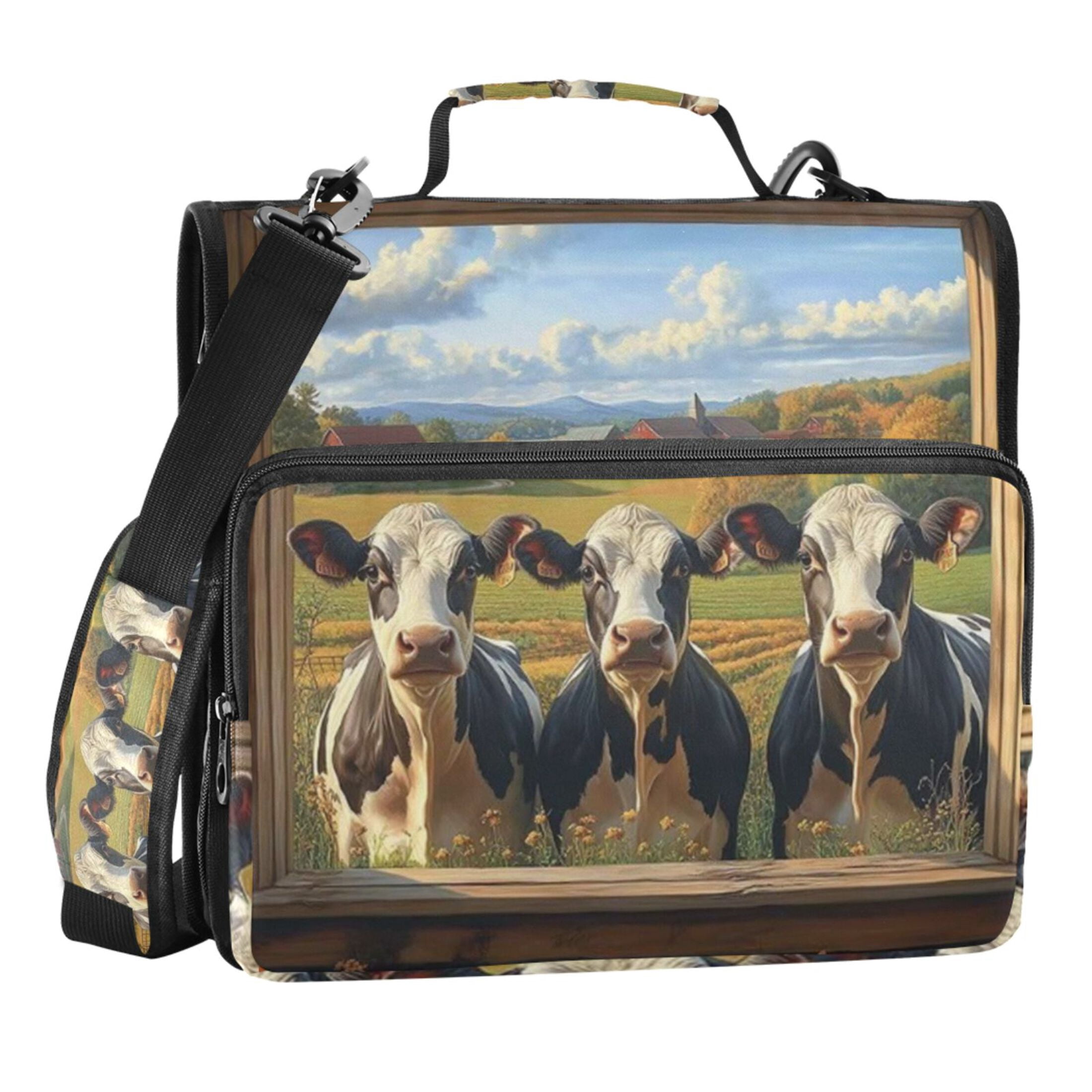 Zipper Binder Three Cows Stood in Front Of The Open Window 1.5 Inch ...