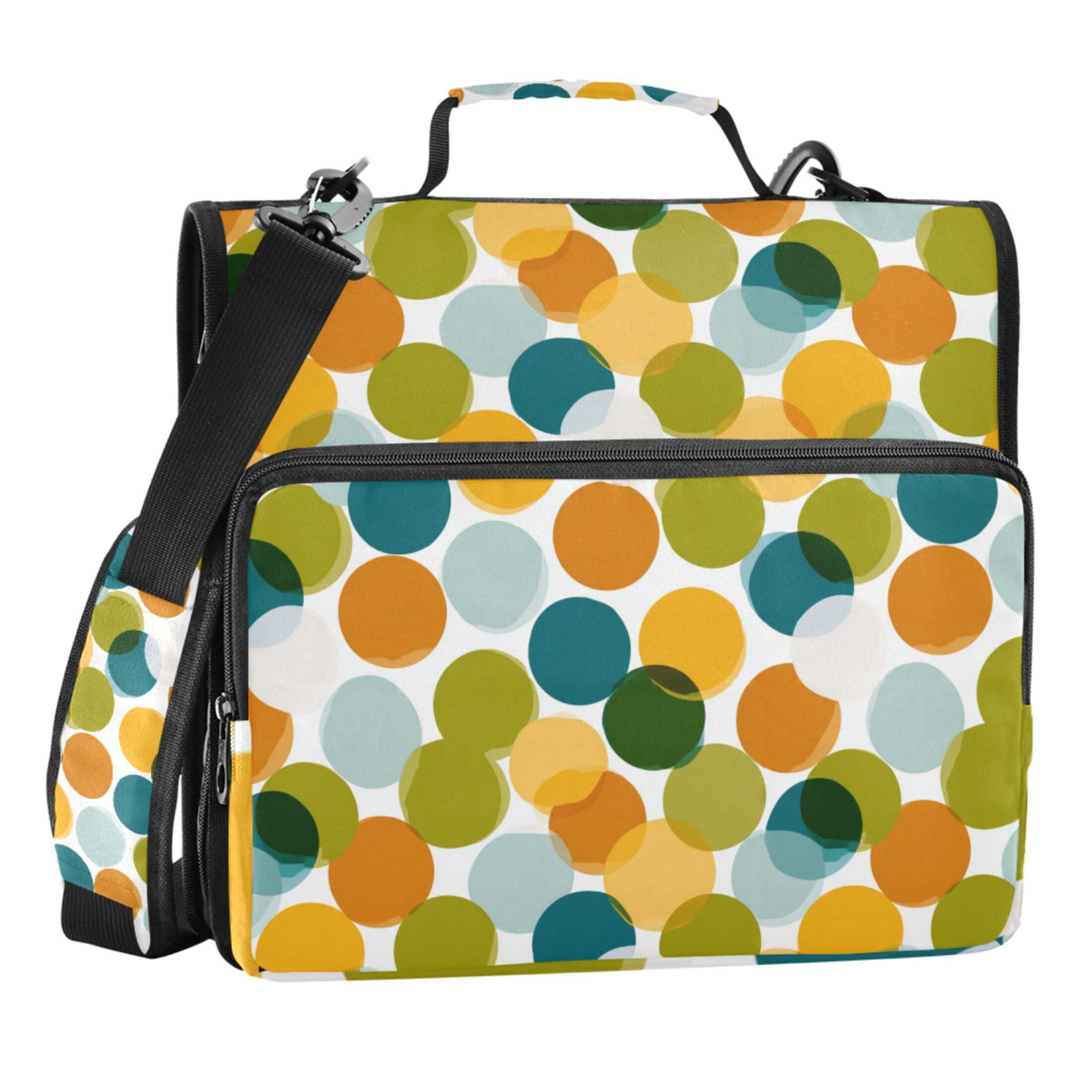 Zipper Binder Trendy Circle 1.5 Inch Binder Folder Bag with Shoulder ...