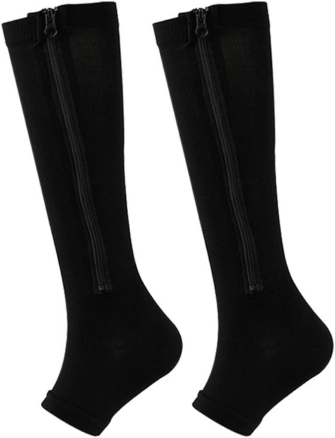 Zipper Compression Socks For Men Women Compression Stockings Toelessfull T