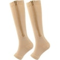 Zipper Compression Socks For Men Women Compression Stockings Toeless