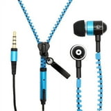 Zipper Earbuds with Mic for Android Phones and Tablets - Blue, Corded ...