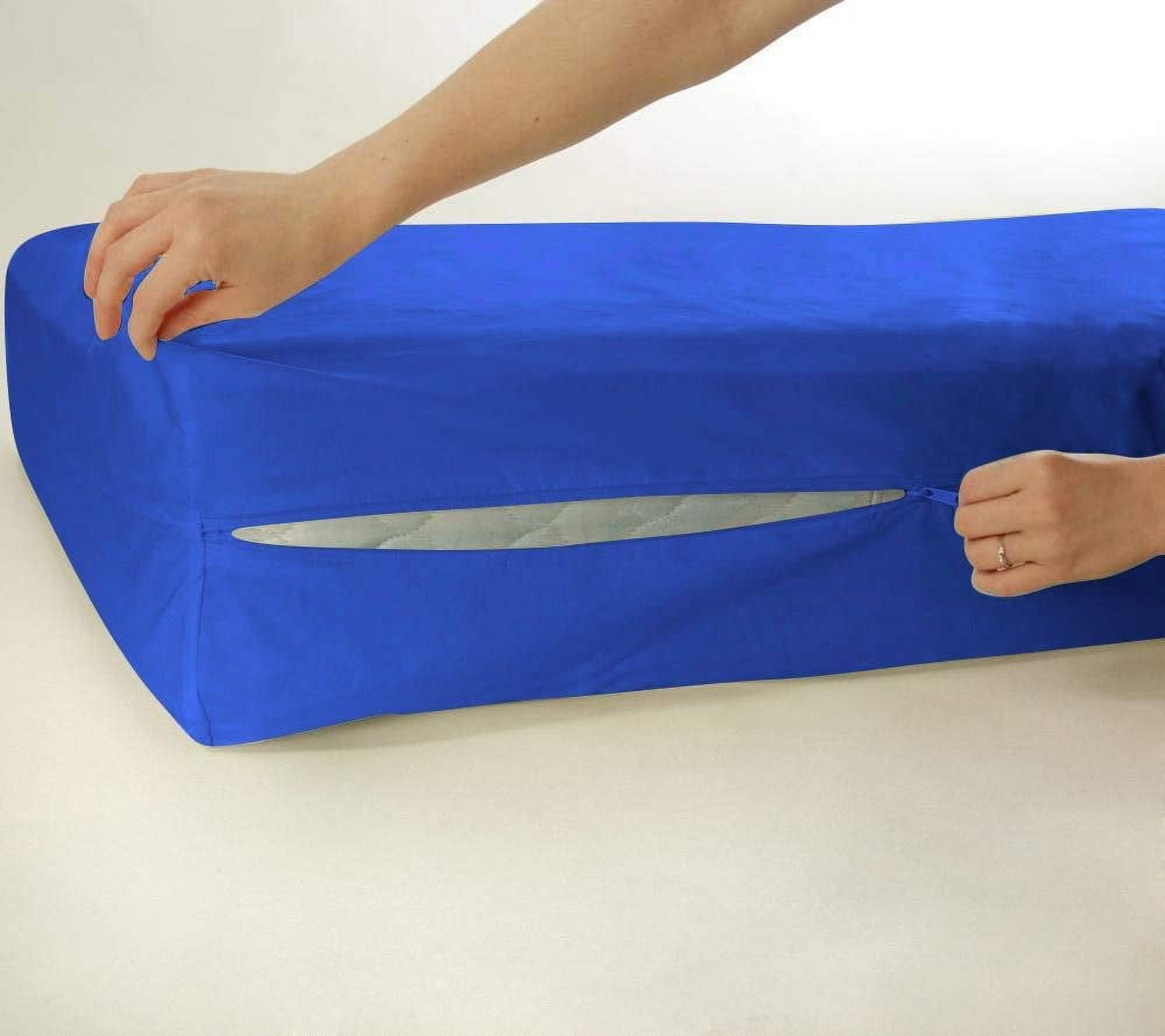 Zipper Fitted Sheet - Extra Deep Pocket 22" Inch - 100% Egyptian Cotton ...