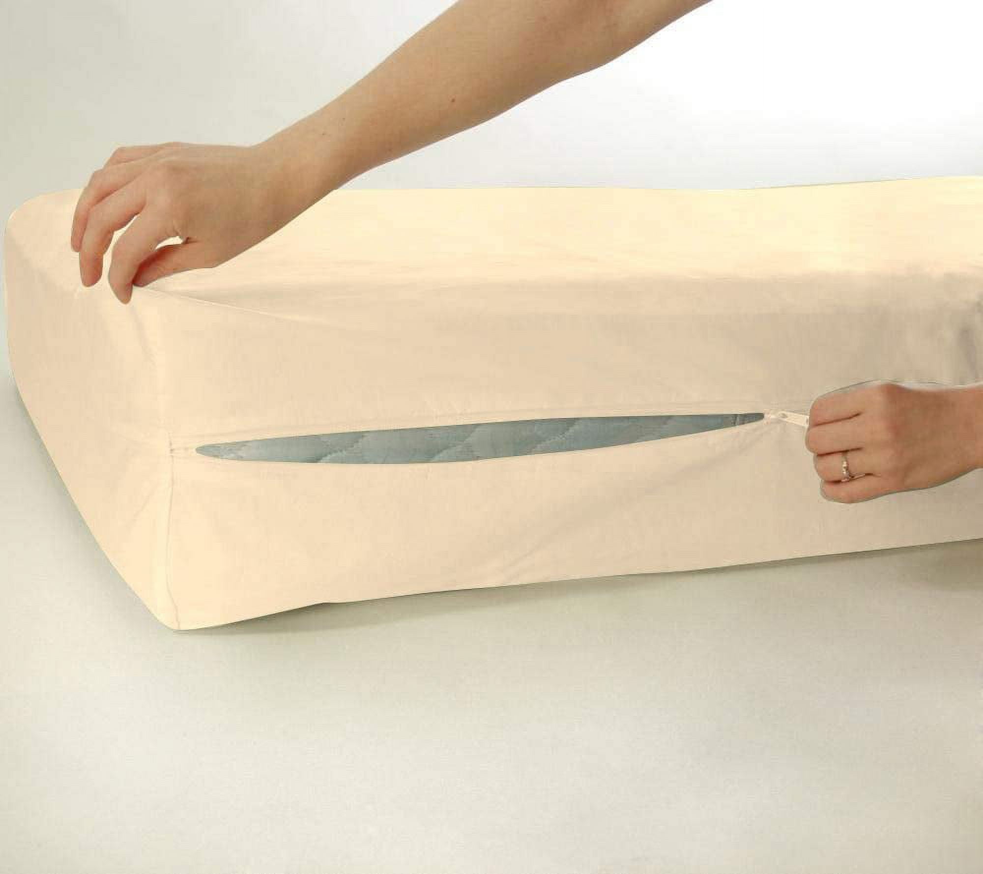 Zipper Fitted Sheet - Extra Deep Pocket 22" Inch - 100% Egyptian Cotton ...