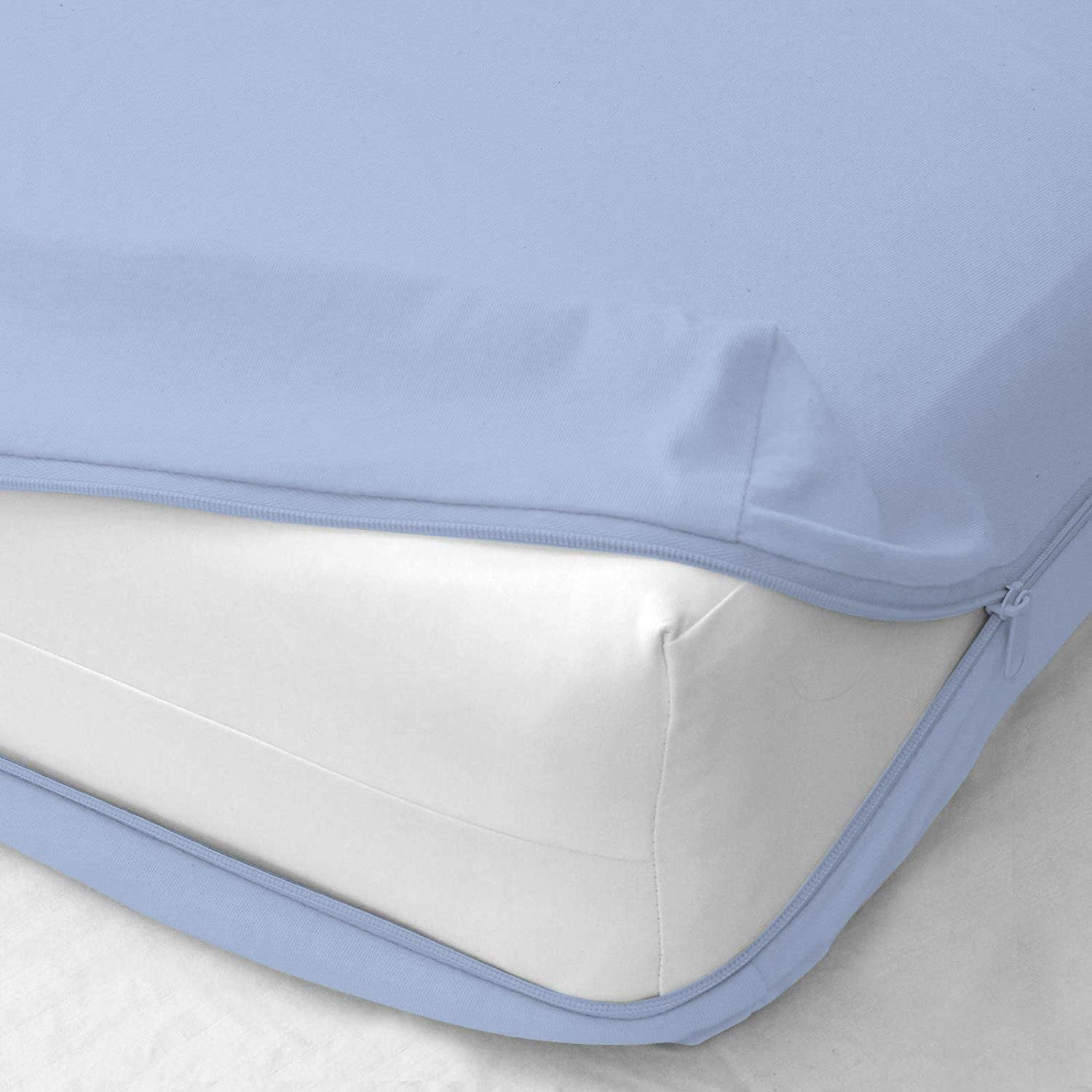 Zipper Fitted Sheet - Hotel Quality Bottom Sheet - 16" inch Snug Deep ...