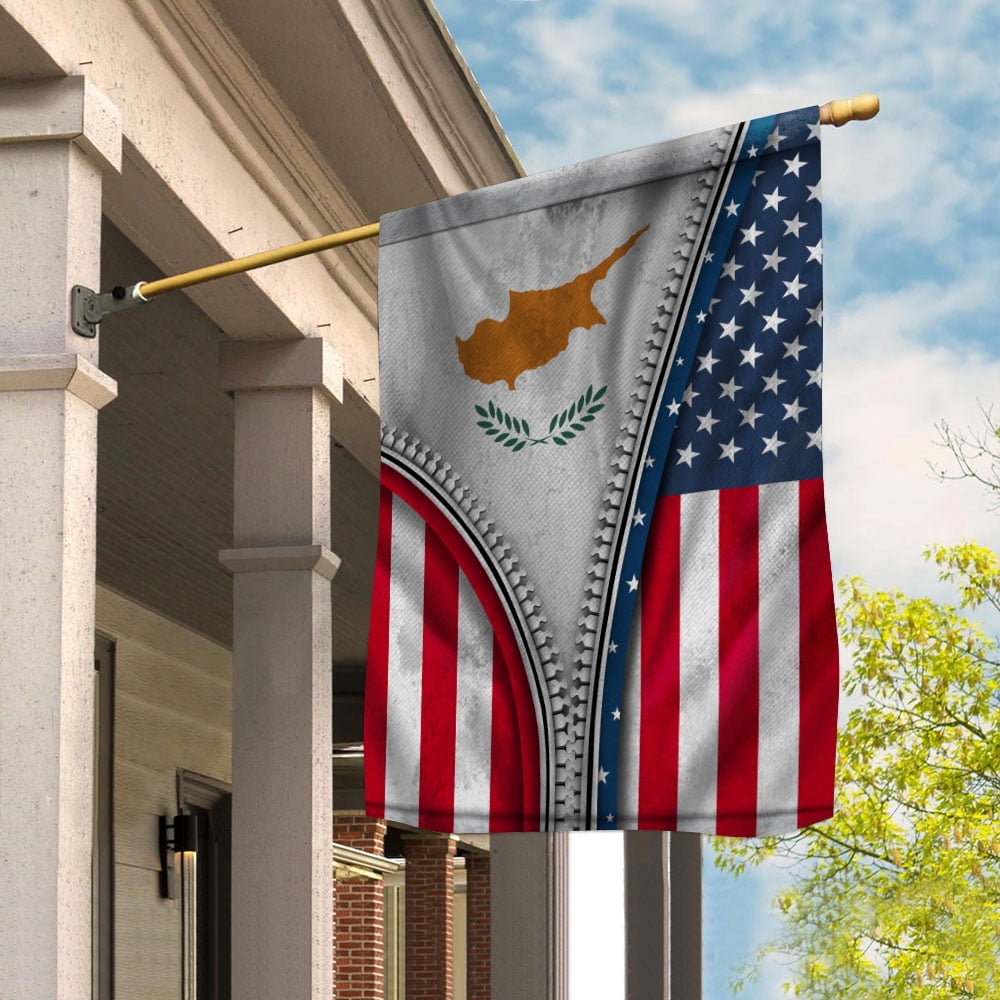 Zipper Flag American Show Cypriot Flag USA Cyprus Patriotic Root House ...