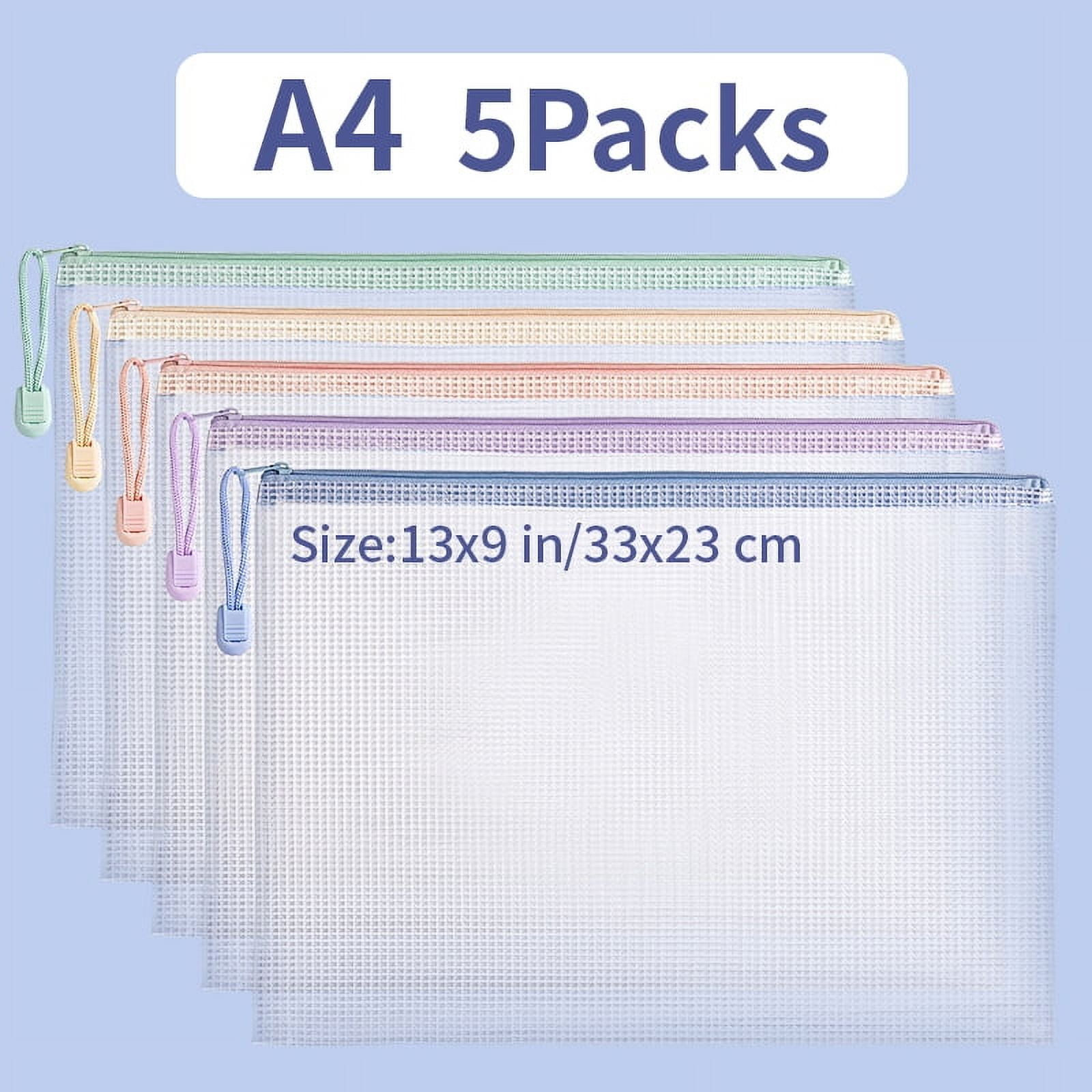 Zipper Mesh Bags A4/A5 Plastic Zipper Bags For Organizing Zipper Mesh ...