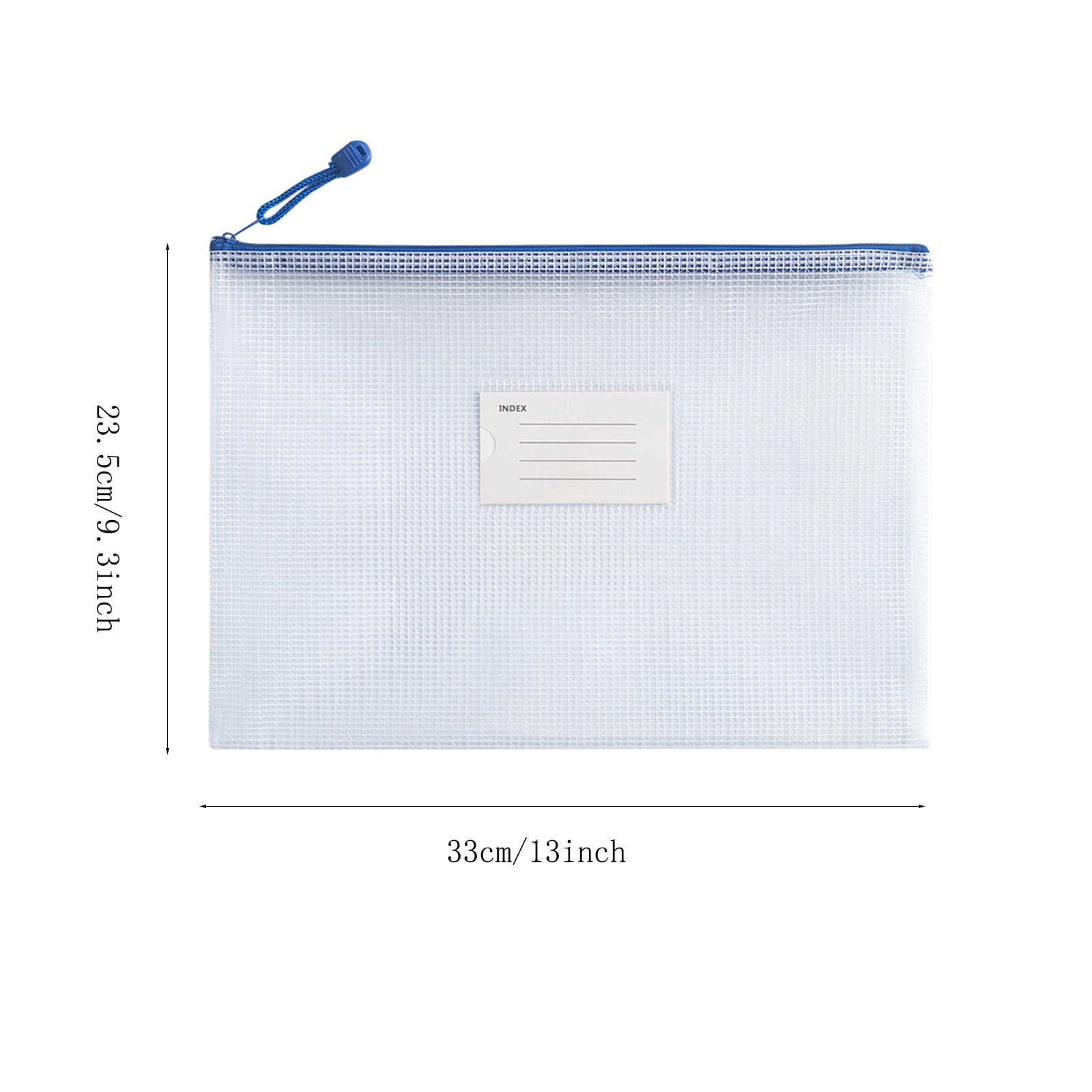 Zipper Mesh Document Pouch, A4, Plastic Water-Resistant File Bags, for ...