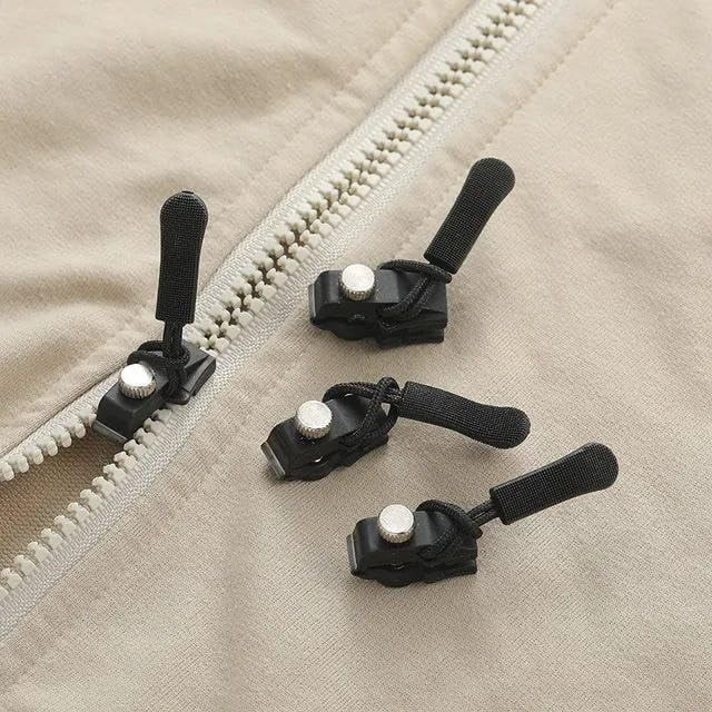 Zipper Pull Replacement Tabs Black Rubber Grip Handles Pack of 10 ...