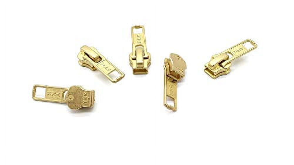 Zipper Repair Kit - #5 YKK Brass Auto Lock Sliders - 5 Sliders Per Pack ...