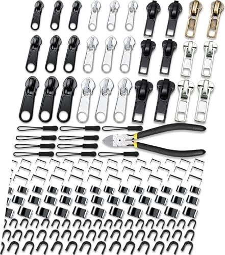 Zipper Repair Kit ( Pieces), Zipper Replacement Kit, Replacement ...
