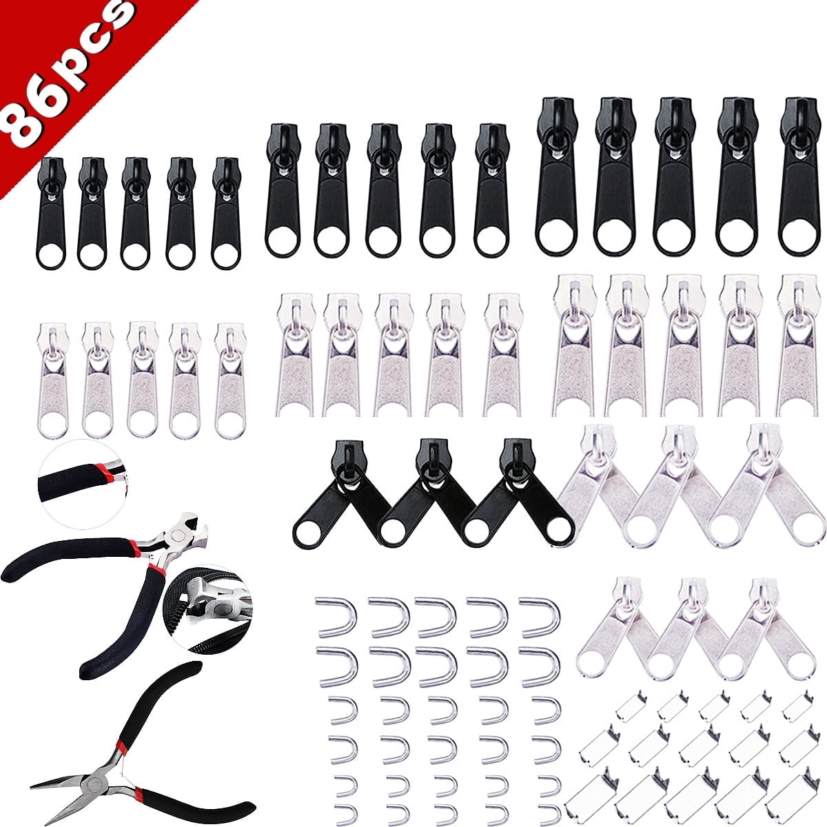 Zipper Repair Kit for Bag, Tent, Luggage, Sleeping Bag, Jacket, and ...