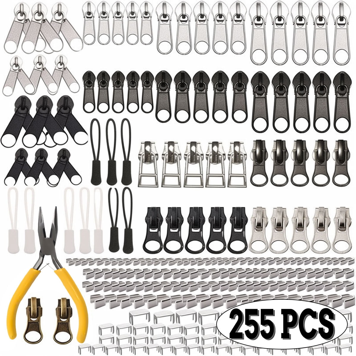 Zipper Repair Kit Zipper Pulls Replacement Zipper with Zipper Install ...