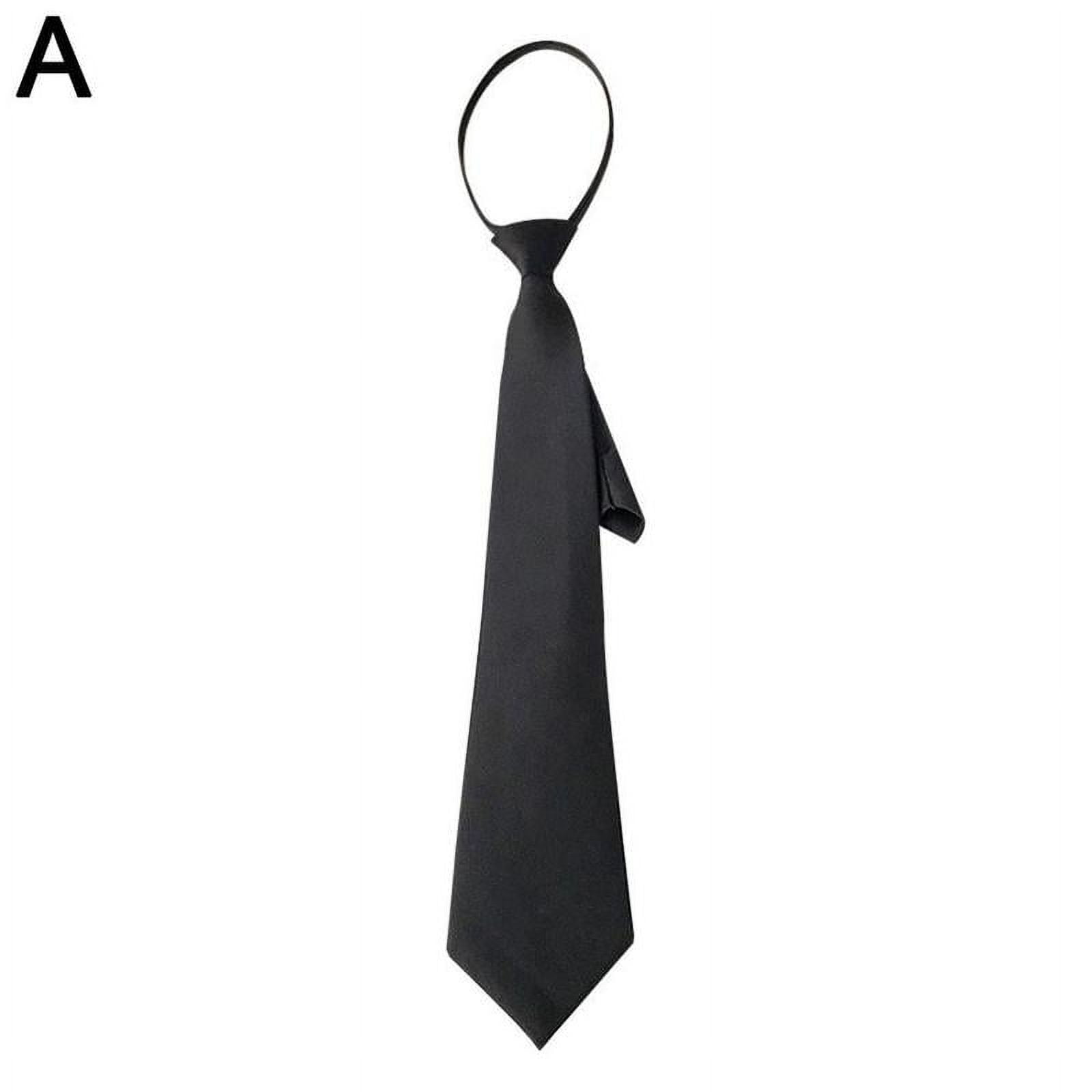 Zipper Tie For Men's Black Navy Red Wine Red - Walmart.com
