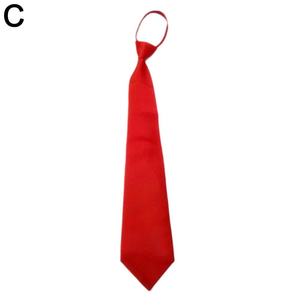 Zipper Tie For Men's Black Navy Red Wine Red - Walmart.com