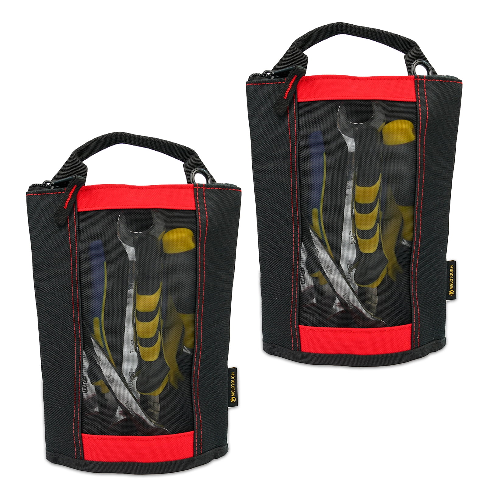 Zipper Tool Pouch Zipper Bag 2 Packs Canvas Lightweight Portable Red ...
