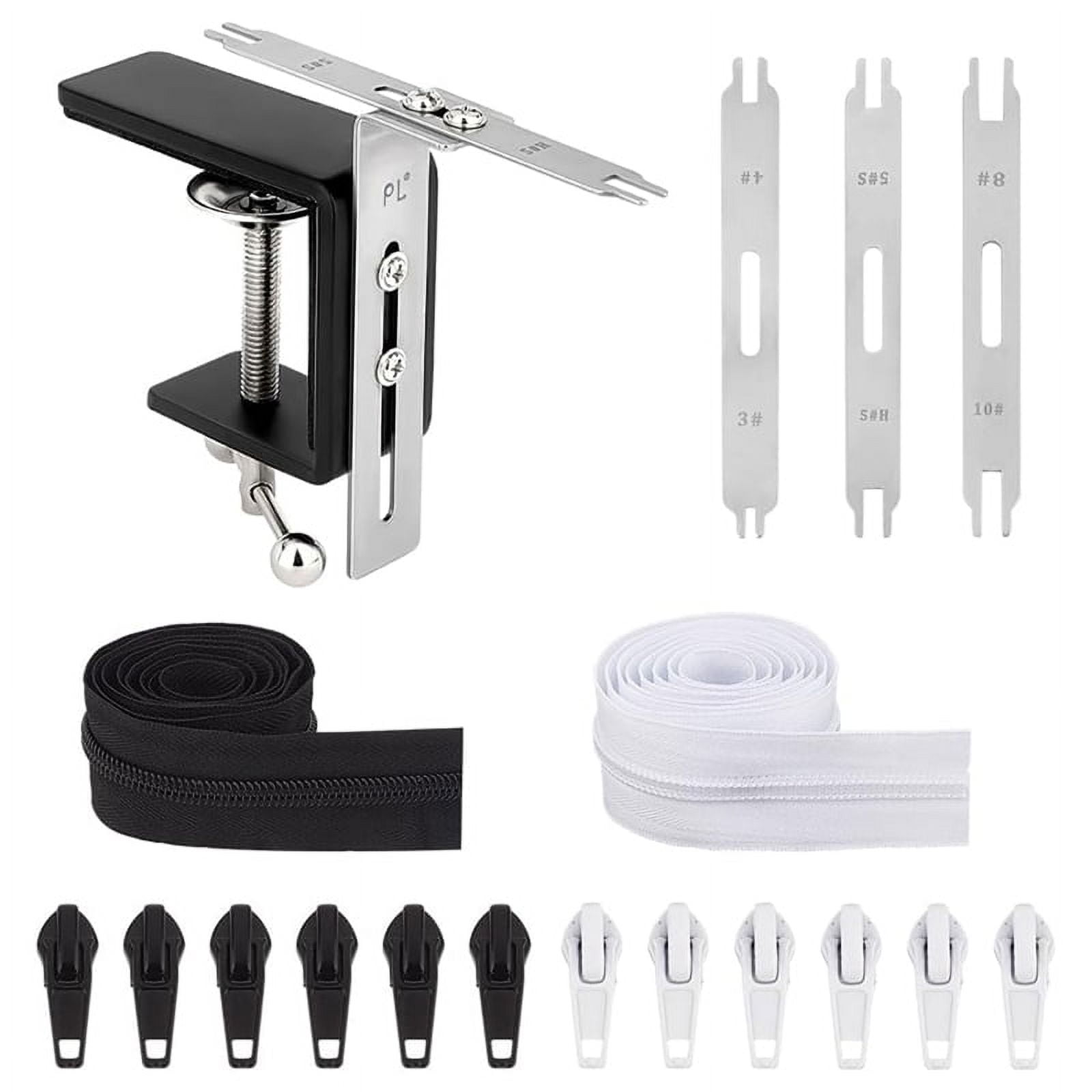 Symkmb Zipper Tool Sets 2 Pcs Sewing Zippers By the Yard for Sewing ...