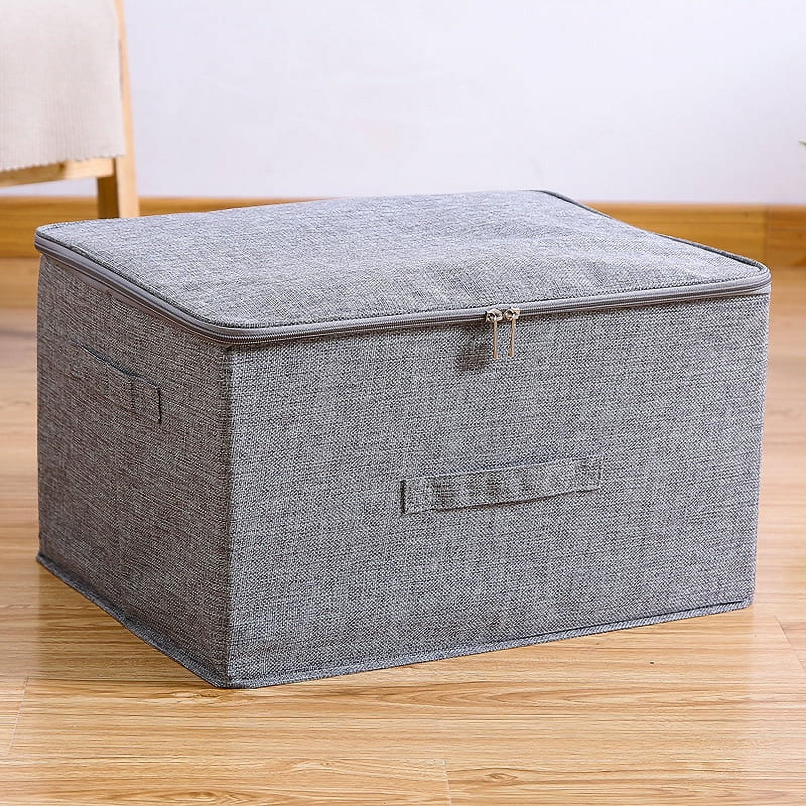 Zipper storage box clothes quilt folding storage box fabric washable ...