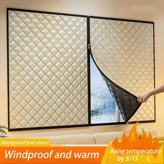 Zipper, warm winter curtains, heat-insulating and windproof sealed ...