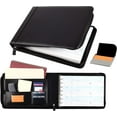 Zippered Business Checkbook Binder - 7 Ring Binder for Business Checks ...