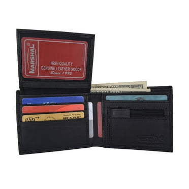 Genuine Lambskin Leather Bifold Snap Pocket Wallet 1154 - Walmart ...
