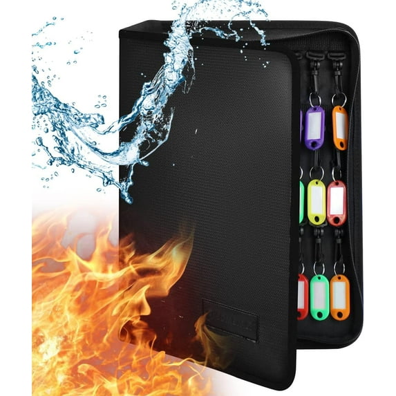 Zippered Key Case with Handle, Key Organizer, Fireproof and Waterproof ...