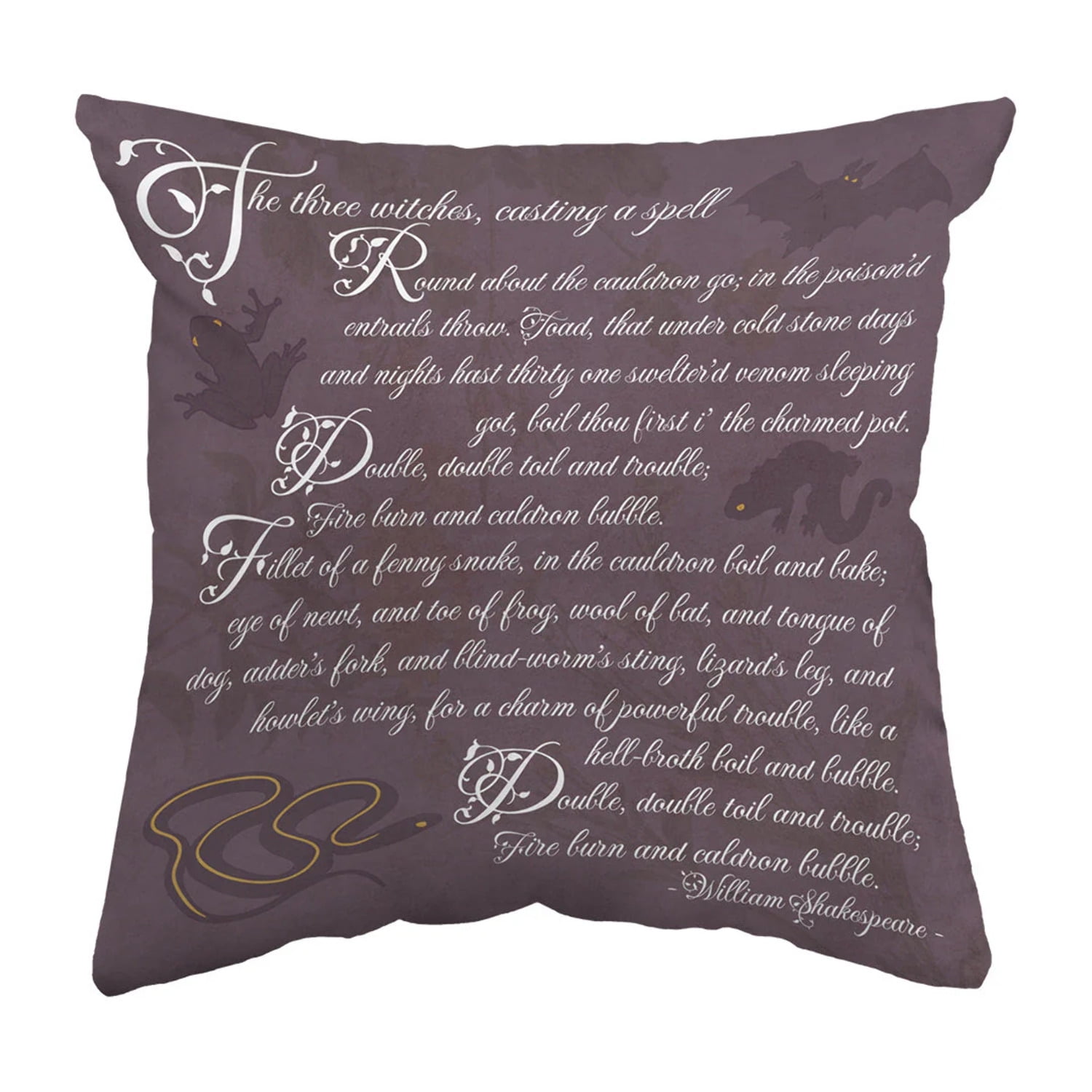 Zippered Pillow Macbeth Spell - Walmart.com