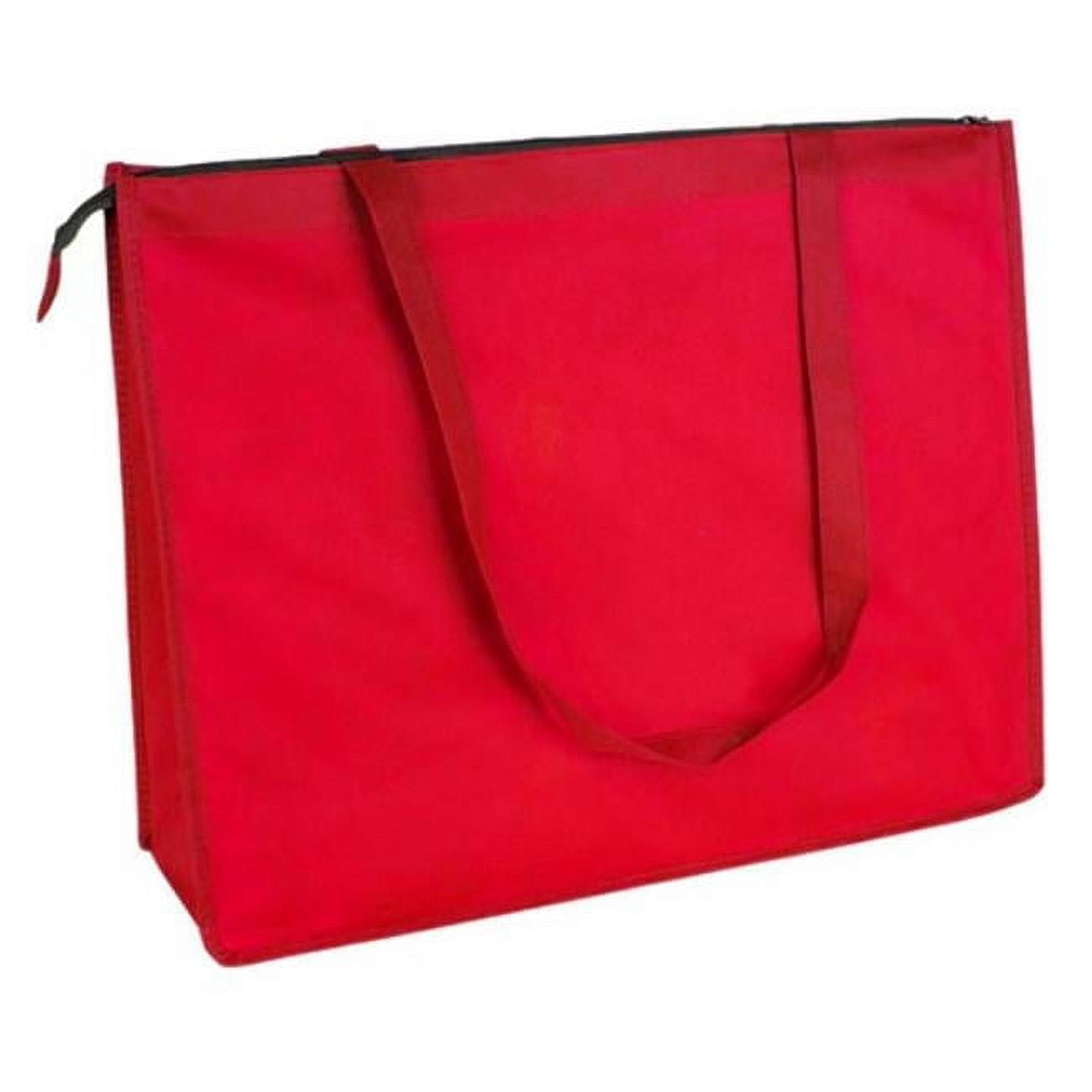 Zippered Tote Bag - Red, Extra Large - Case of 120 - Walmart.com