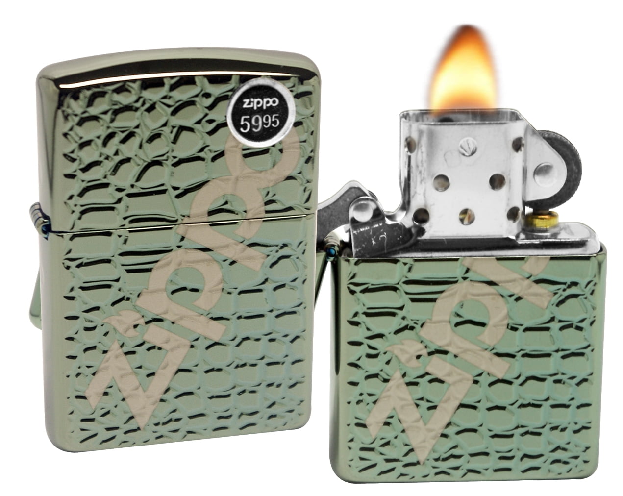 Zippo 29525 Armor Chameleon Deep Carve/Laser Engrave Armor Chameleon ...