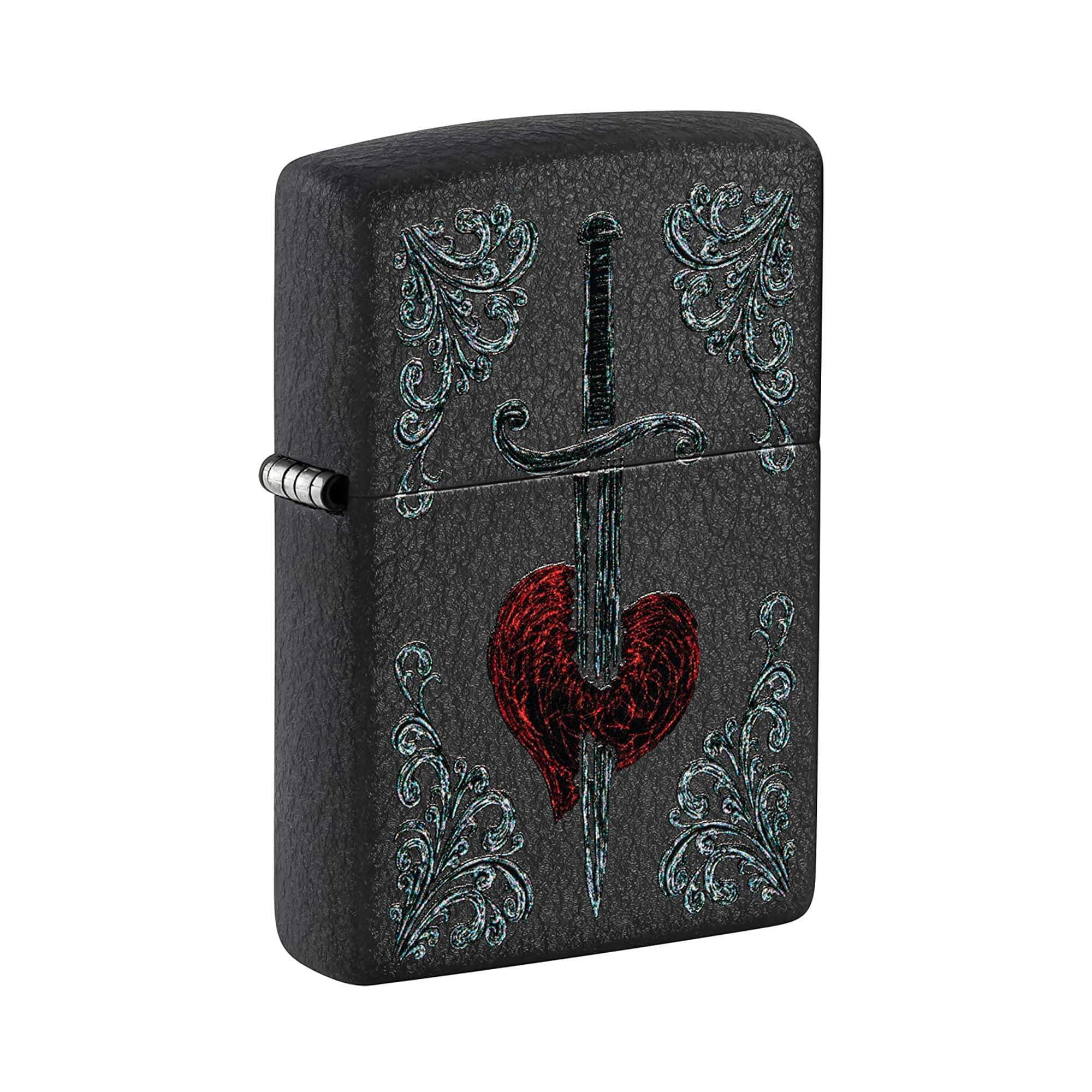Zippo 48617 Heart Dagger Tattoo Design Windproof Pocket Lighter - Walmart.com