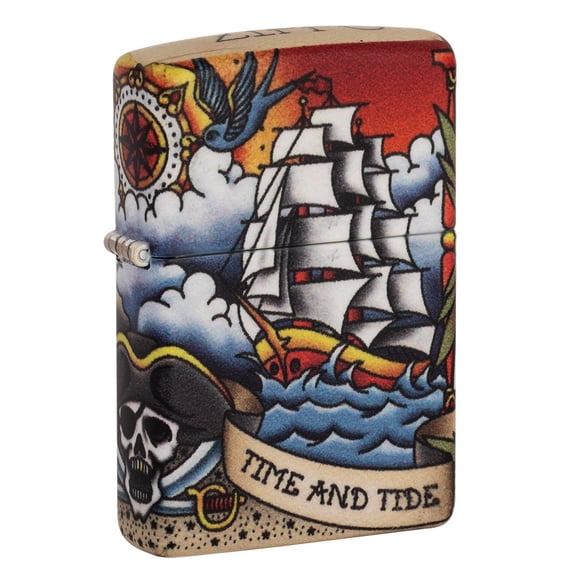 Zippo 540 Color Nautical Tattoo Design Pocket Lighter - Walmart.com